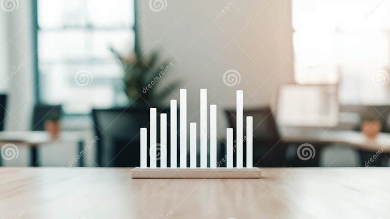 Modern Data Visualization in a Bright Workspace Stock Illustration ...