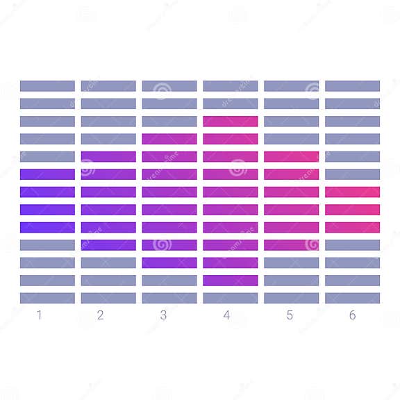 Modern Data Visualization with Colorful Gradient Bars Representing Data ...