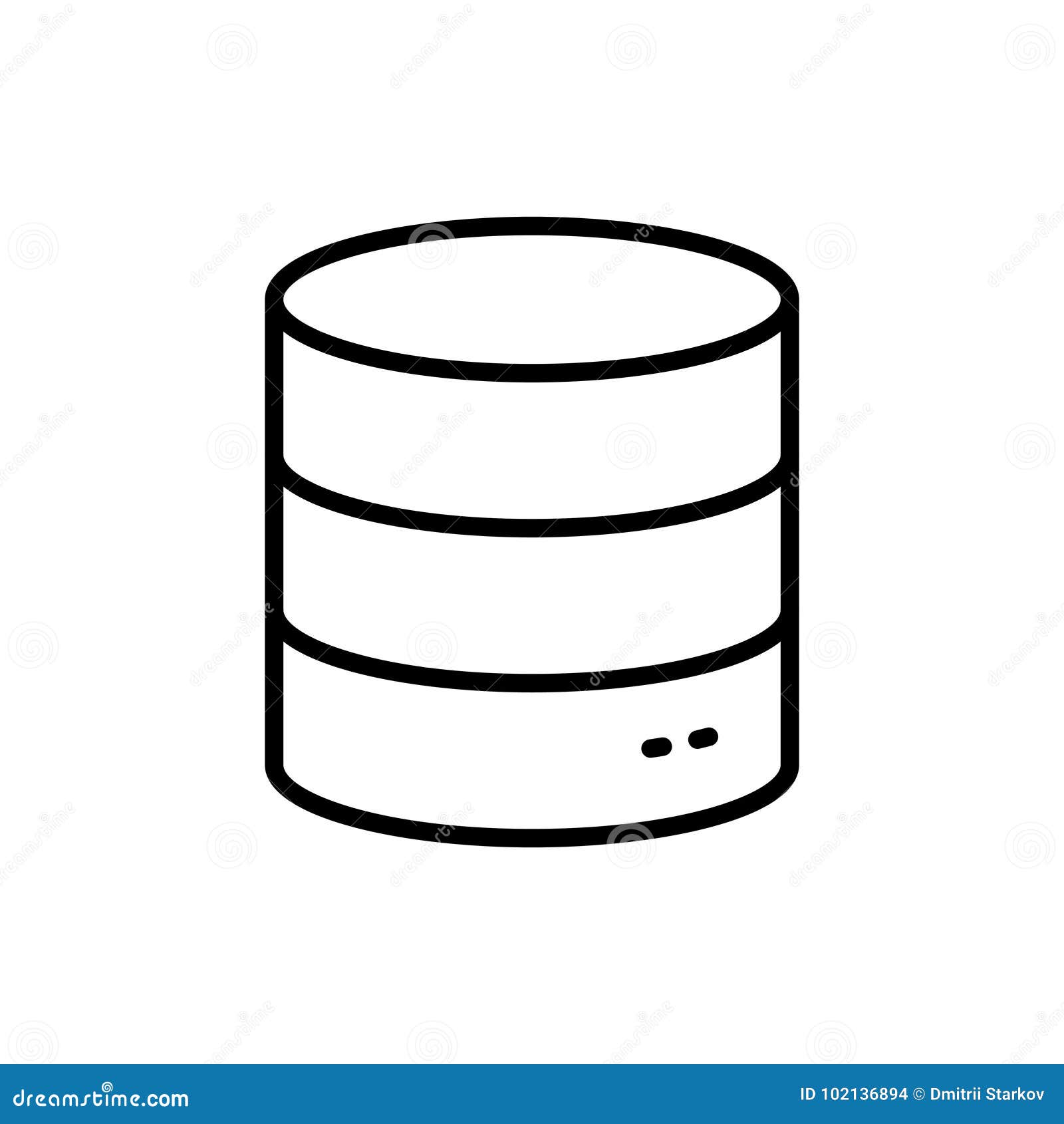 Modern database line icon. stock vector. Illustration of automation ...