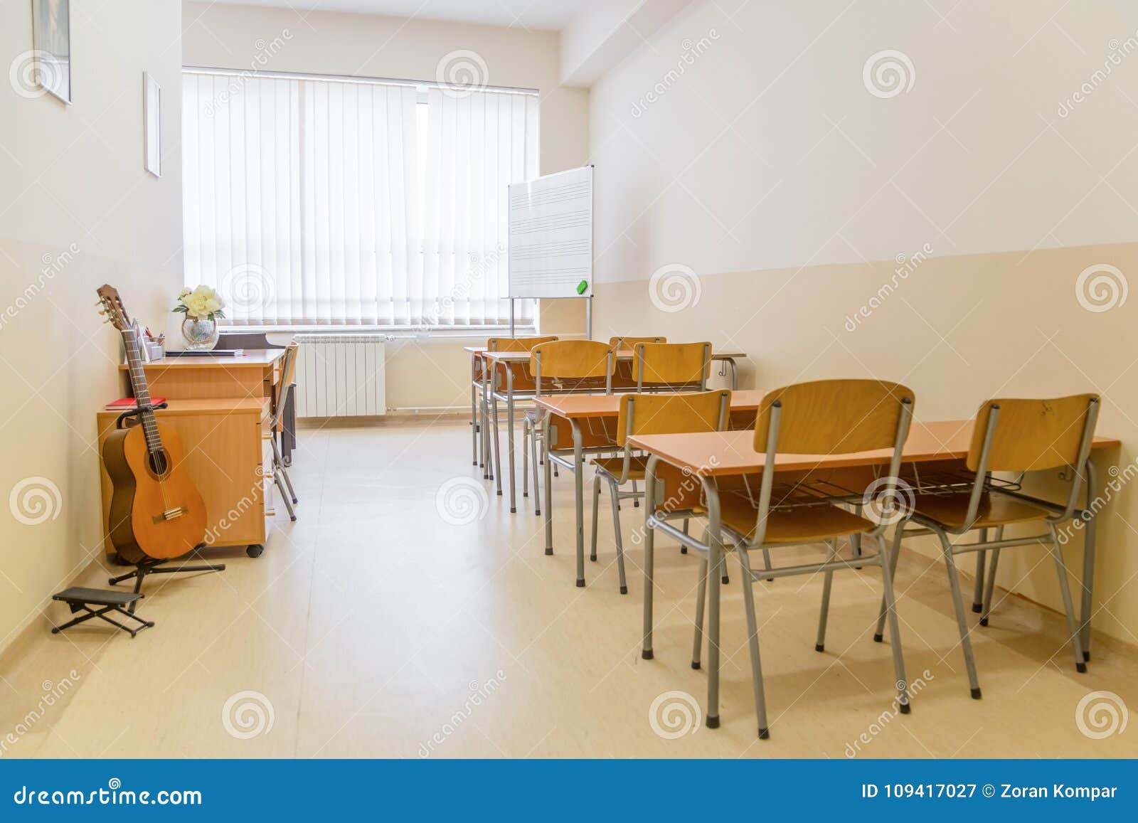Modern Daylight Classroom for Teaching Music Stock Image - Image of ...