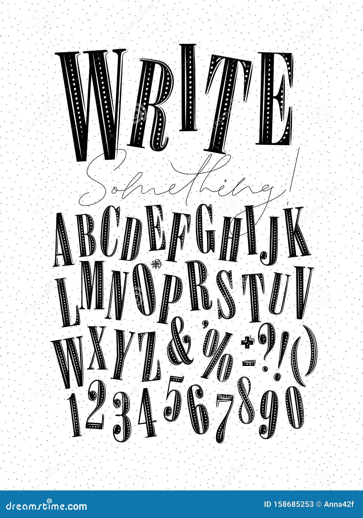 Modern Decorative Alphabet with Lettering Stock Vector - Illustration ...