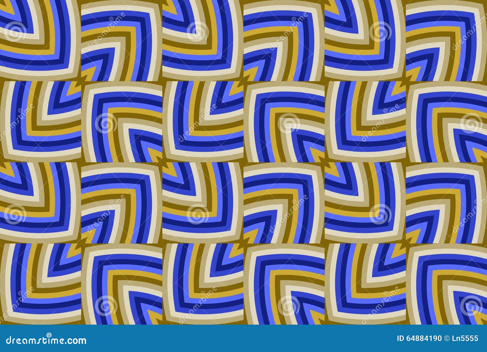 Modern Decorative Geometrical Seamless Pattern of Golden and Blue Shades Stock Vector ...