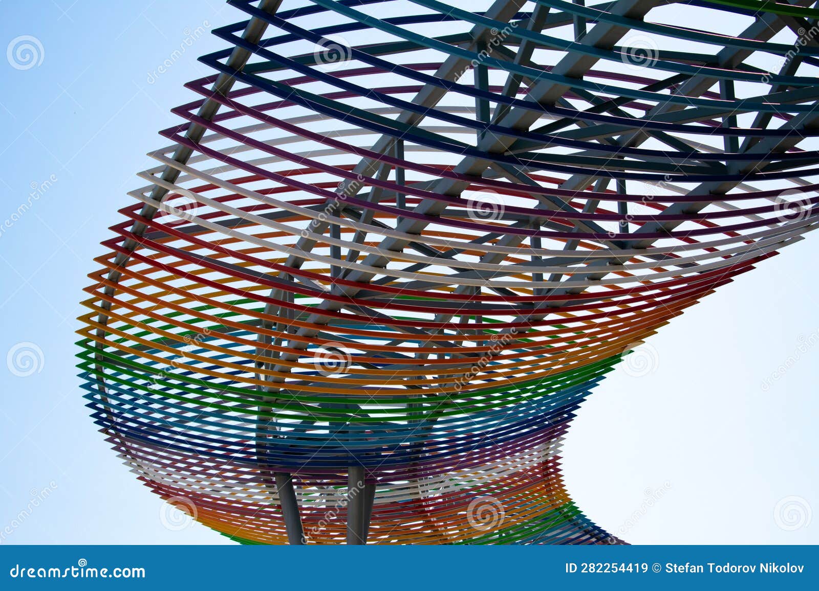 Modern and Decorative Structure with the Colors of the Rainbow in the ...