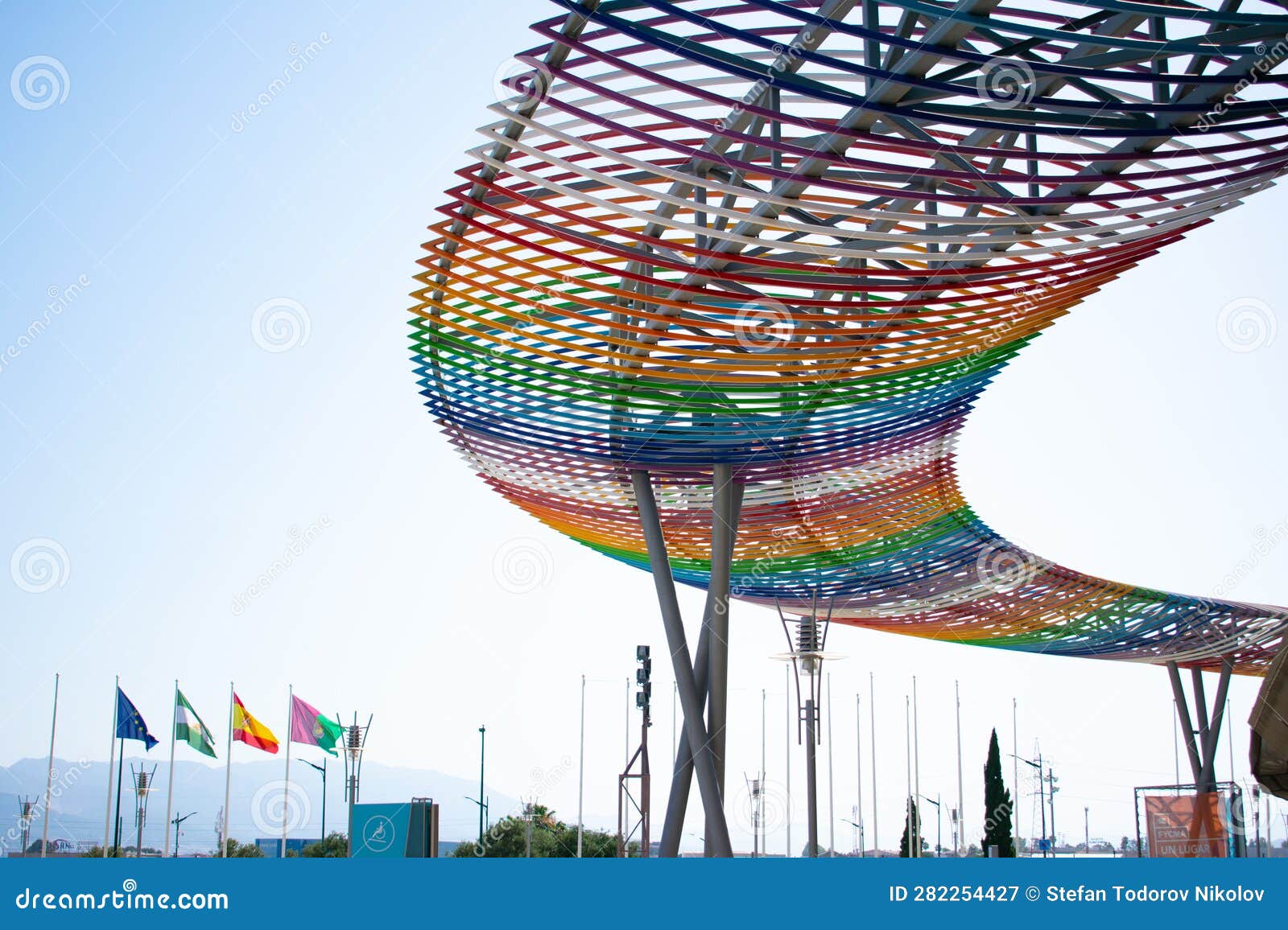 Modern and Decorative Structure with the Colors of the Rainbow in the ...