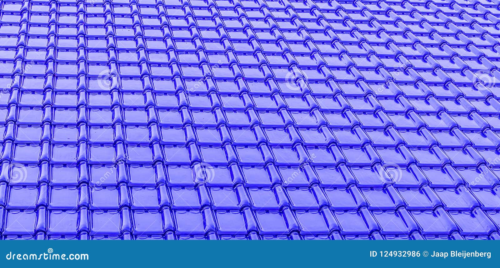 Modern Deep Neon Blue Glossy Rooftop Tiling Texture Background Stock ...
