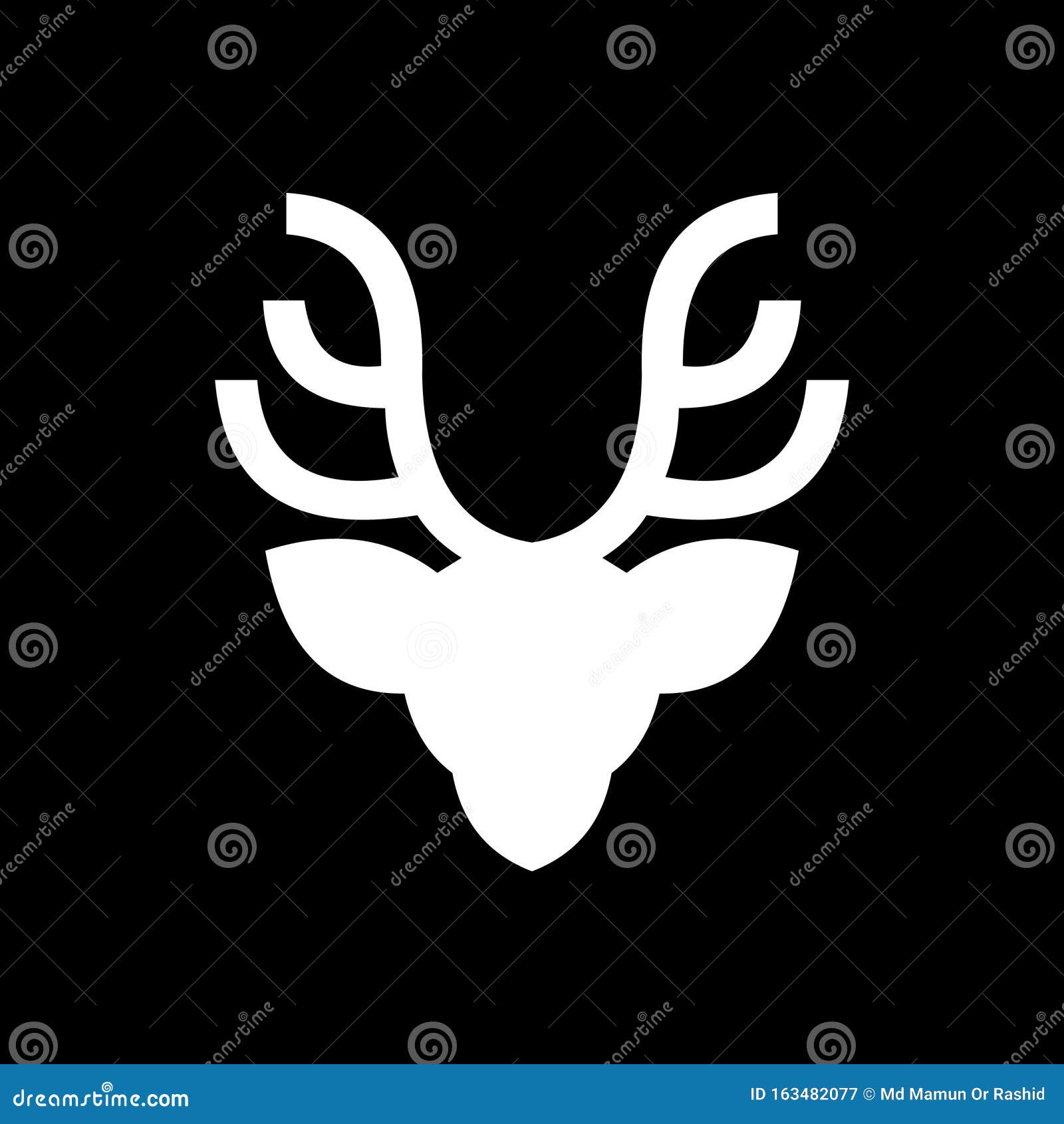 Modern Deer Head Illustration Logo with Coffee Cup Stock Vector ...