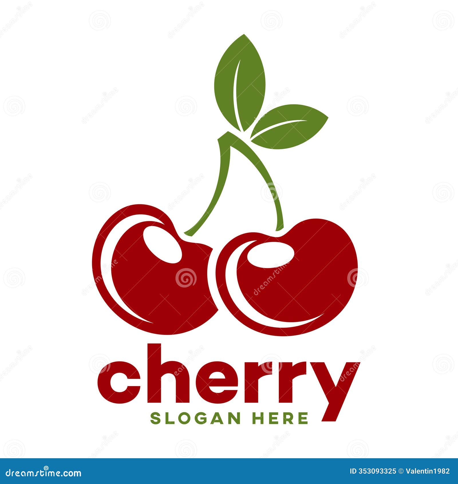 Modern Delicious Cherry Logo. Stock Illustration - Illustration of ...