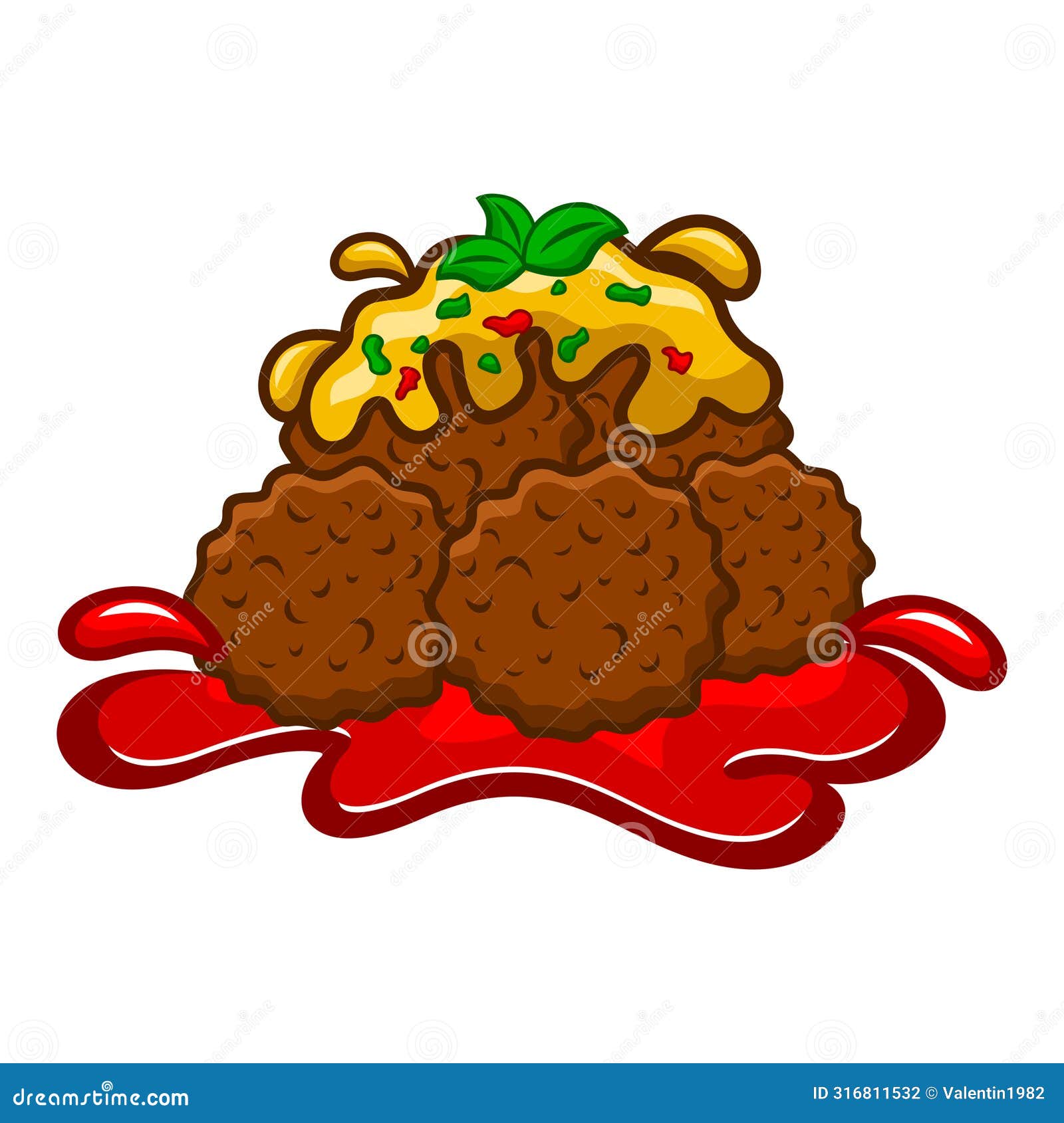 Meatball Logo, Vector For Food Stall Brand Fast Food Simple Design Icon ...