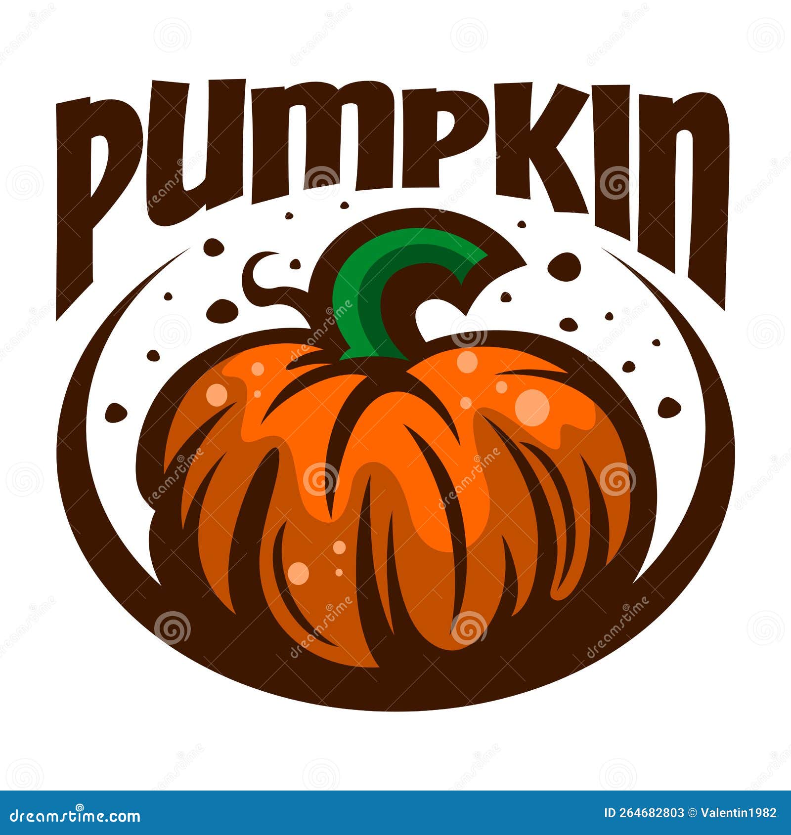 Modern and Delicious Vegetable Pumpkin Logo. Stock Vector ...