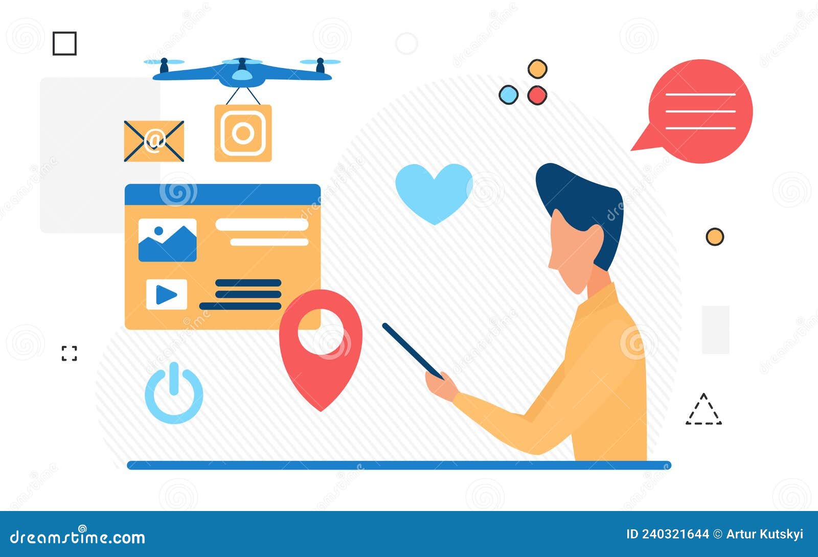 Modern Delivery Technologies, Courier Innovations, Sending Information ...