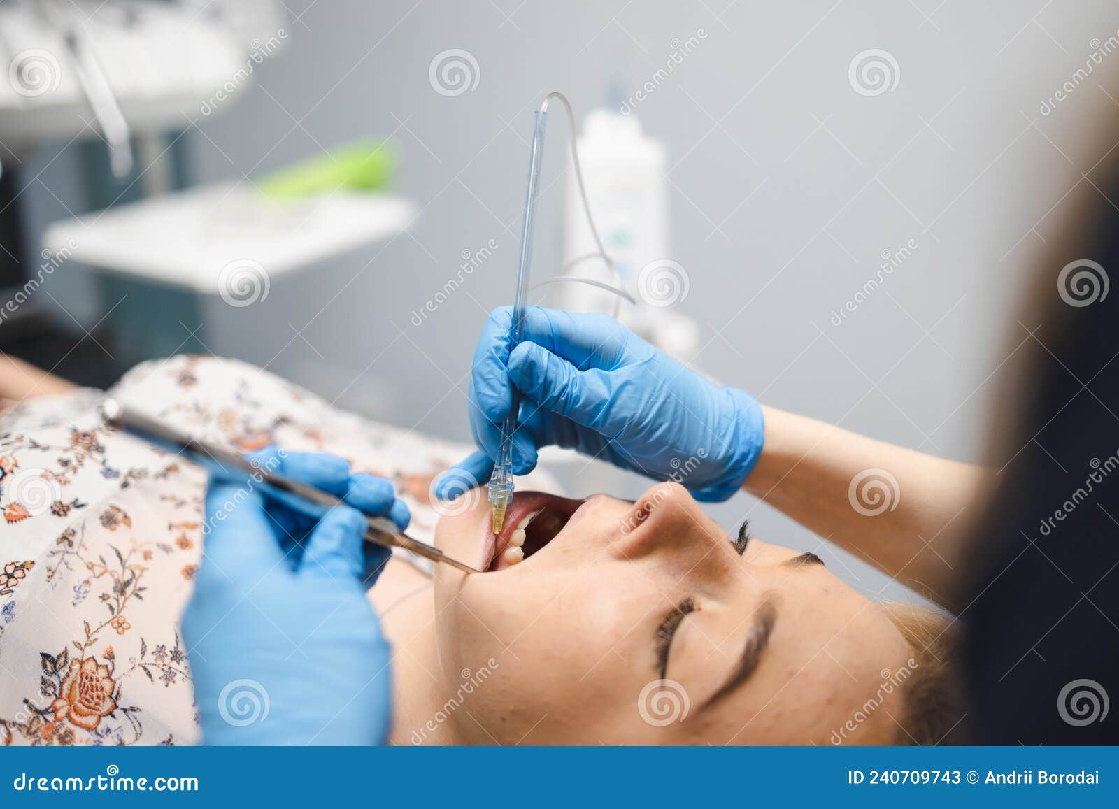 Modern Dental Computer Anesthesia Procedure. Stock Image - Image of ...