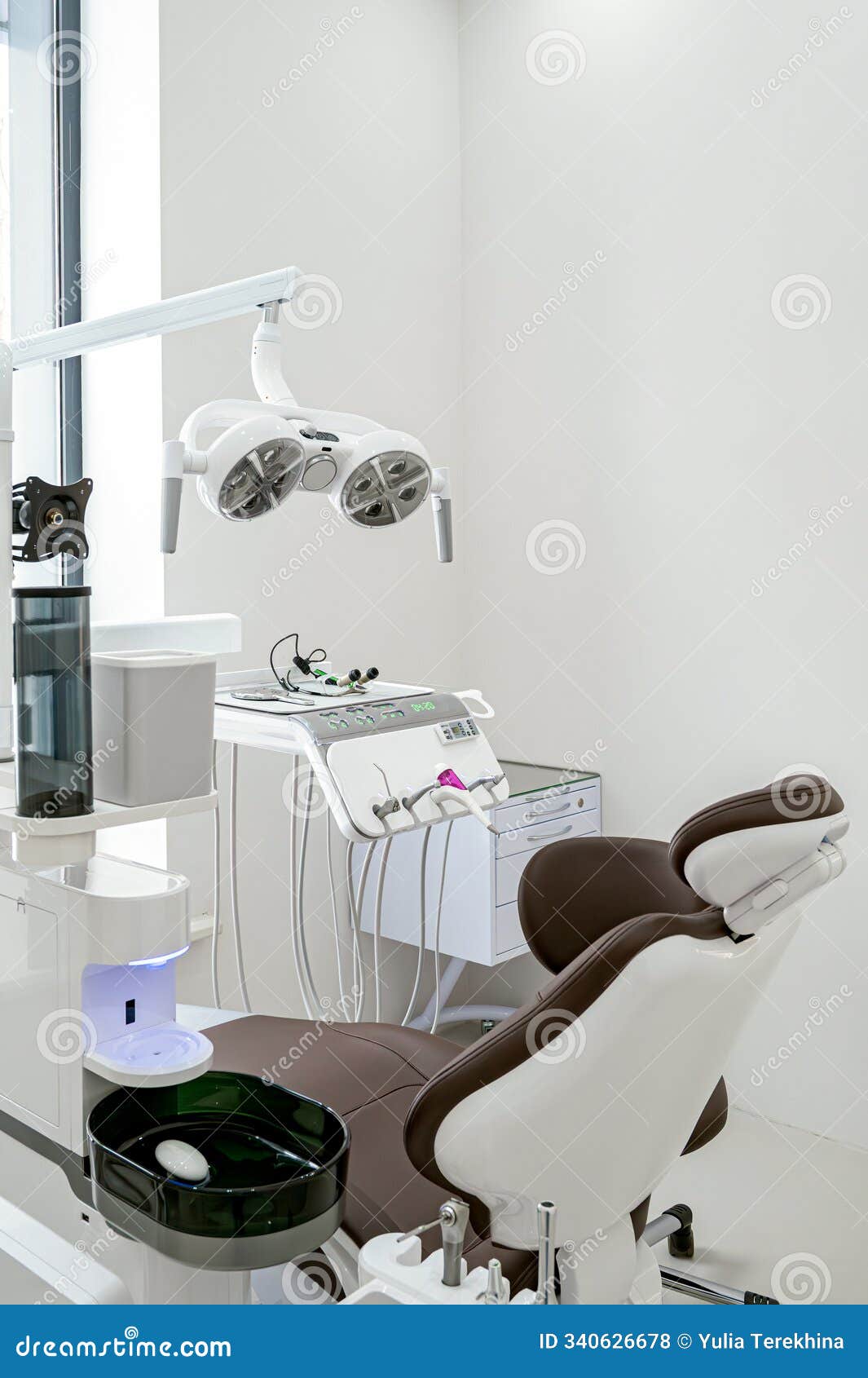 Modern Dental Office with Advanced Equipment, Featuring an Ergonomic ...