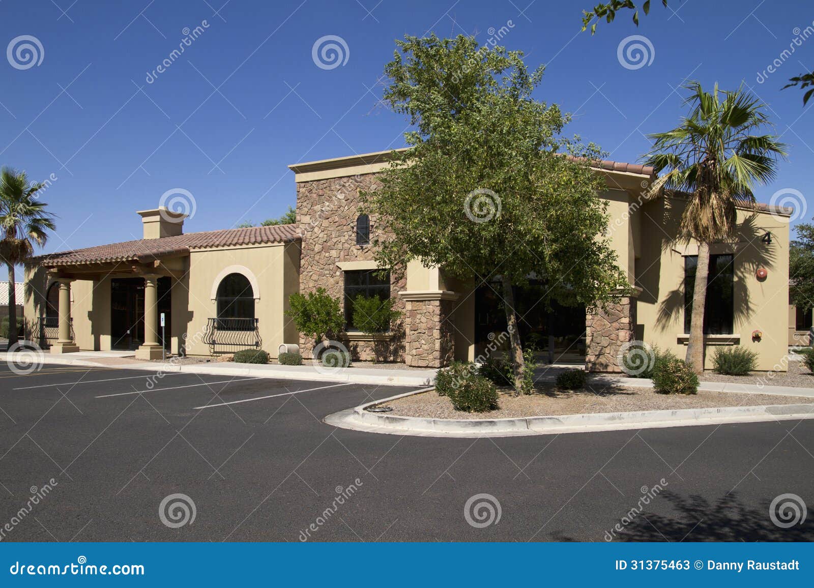 Modern Desert Corporate Office Building Stock Image - Image of condo ...