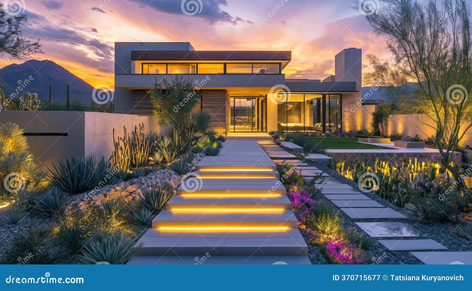 Illuminated Pathway Under The Building Royalty-Free Stock Photography ...