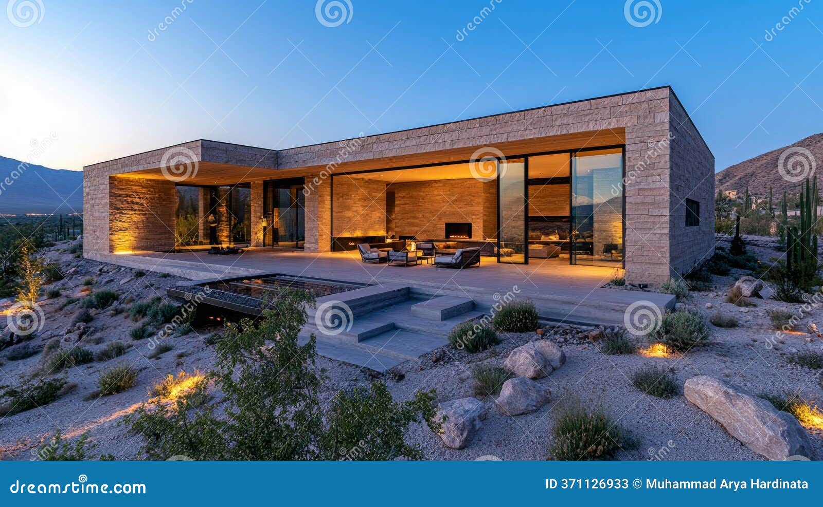 Big Desert Stone Piles And Cliff. Cartoon Vector Illustration Set Of ...