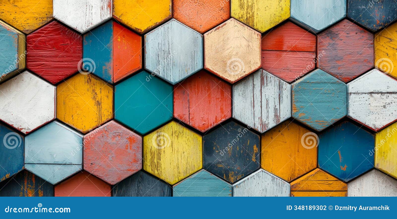 Modern Design with Abstract Geometric Hexagon Pattern and Colorful ...