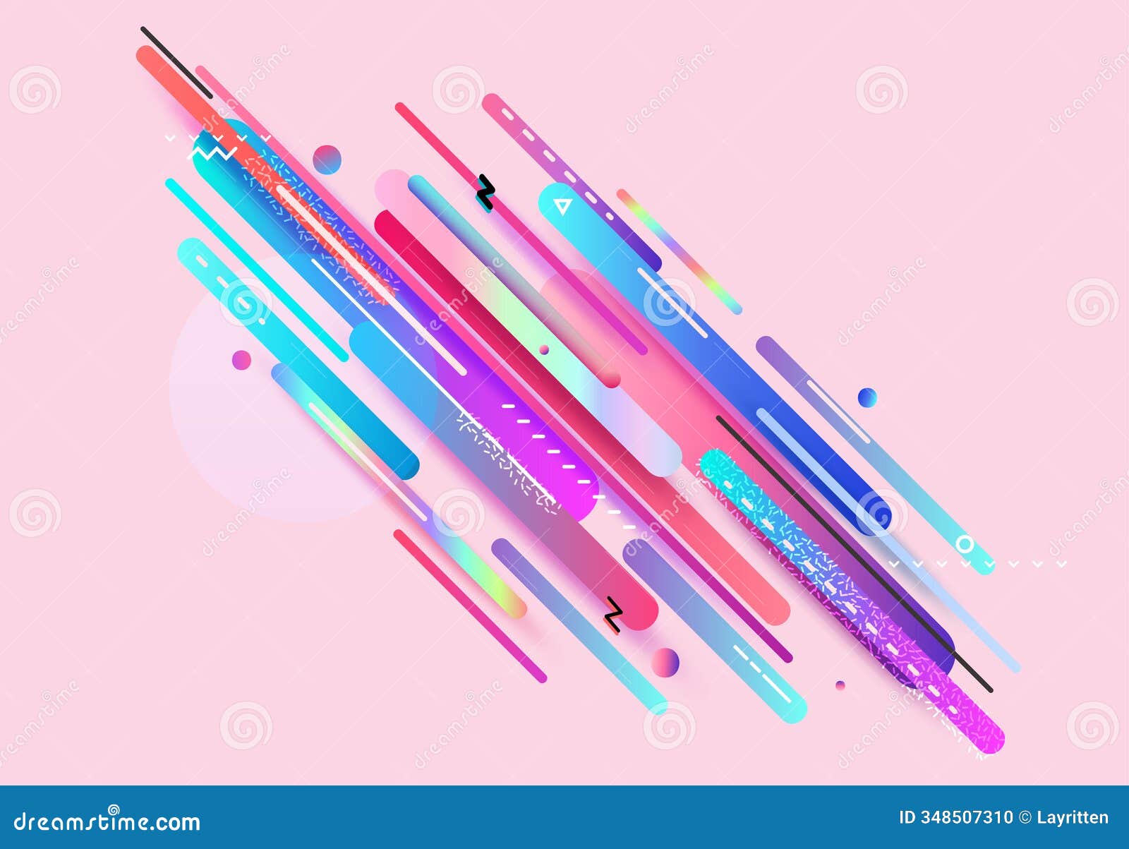 Modern Design Abstract Illustration. Color Trend Elements Stock ...