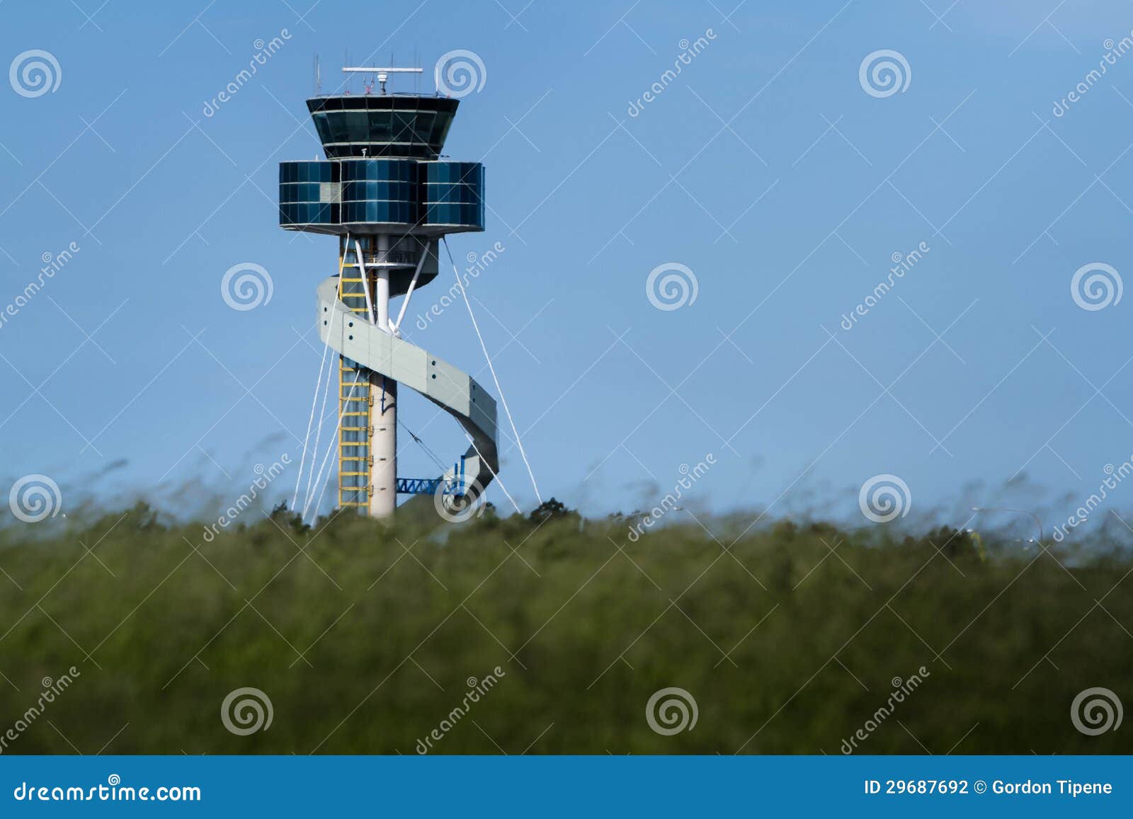 Modern Design Airport Control Tower Stock Photo - Image of spiral ...