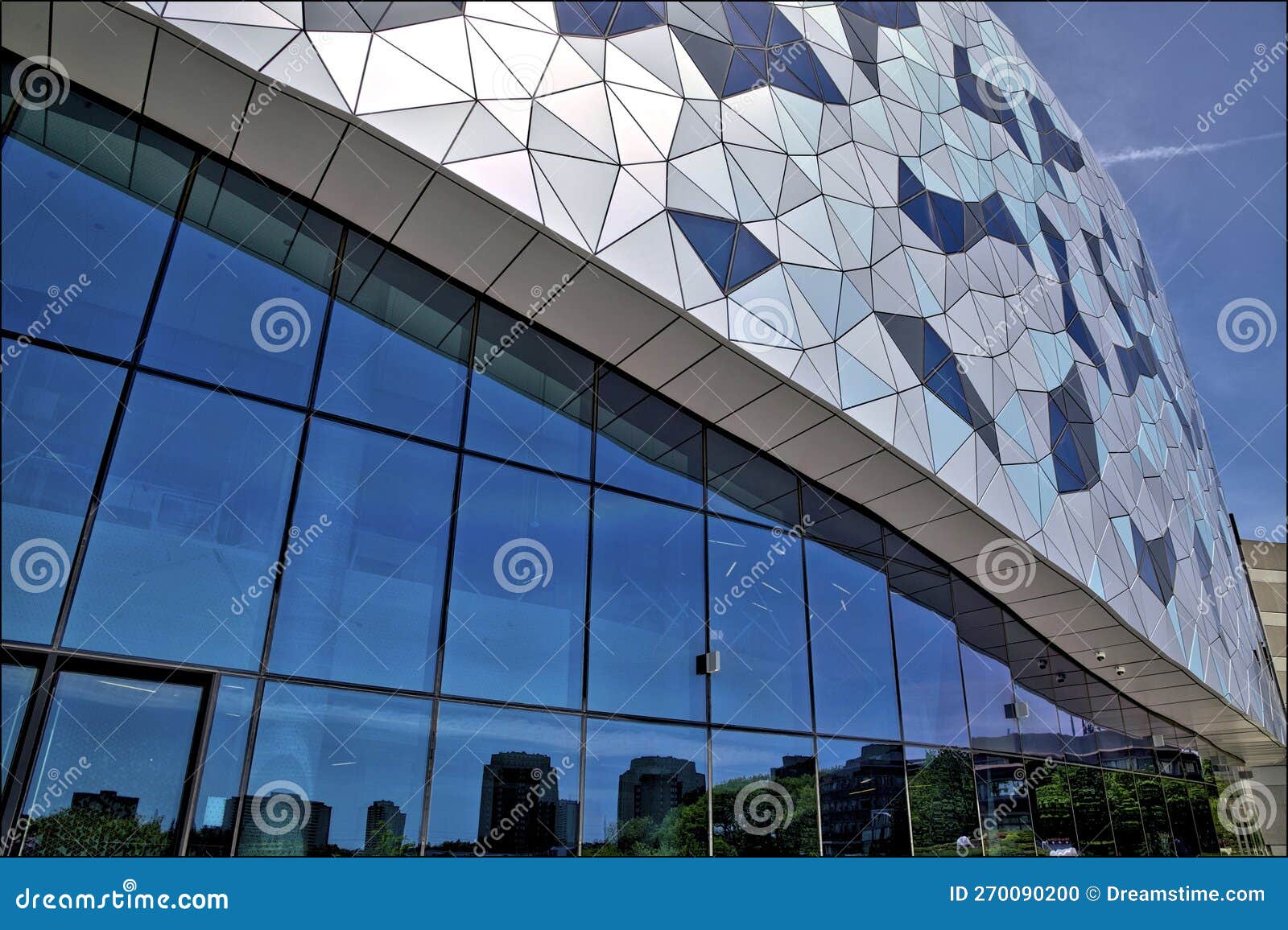 Modern Design Architecture of the Glass Window Wall Building Stock ...