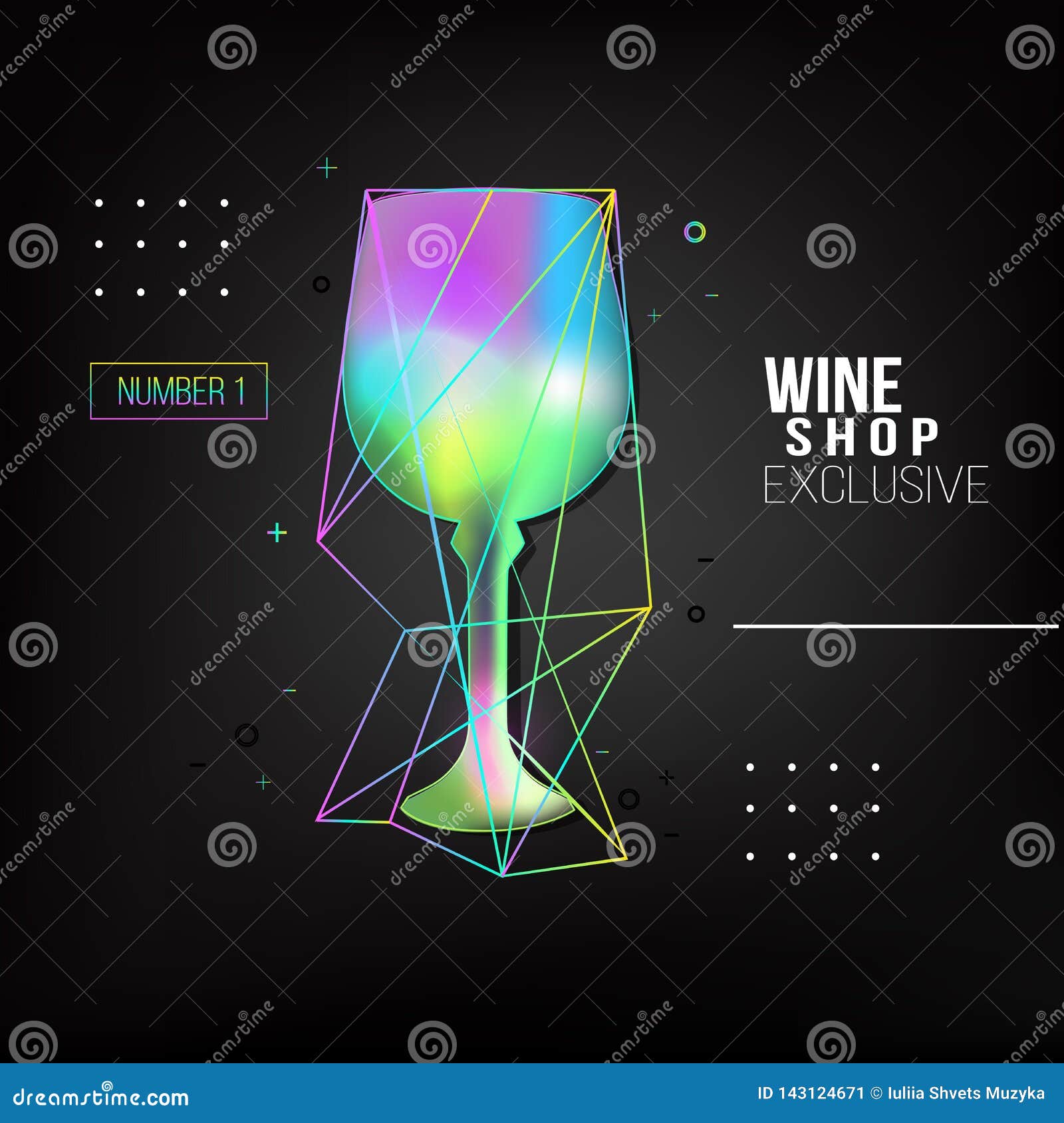 Modern Design Banner for Wine Shop, Bar or Restaurant. Stock Vector ...
