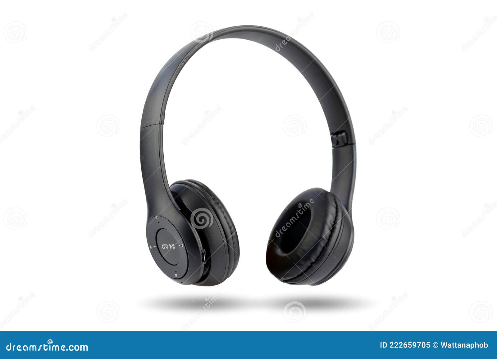 Modern Design of Black Color Wireless Earphone Isolated Stock Image ...