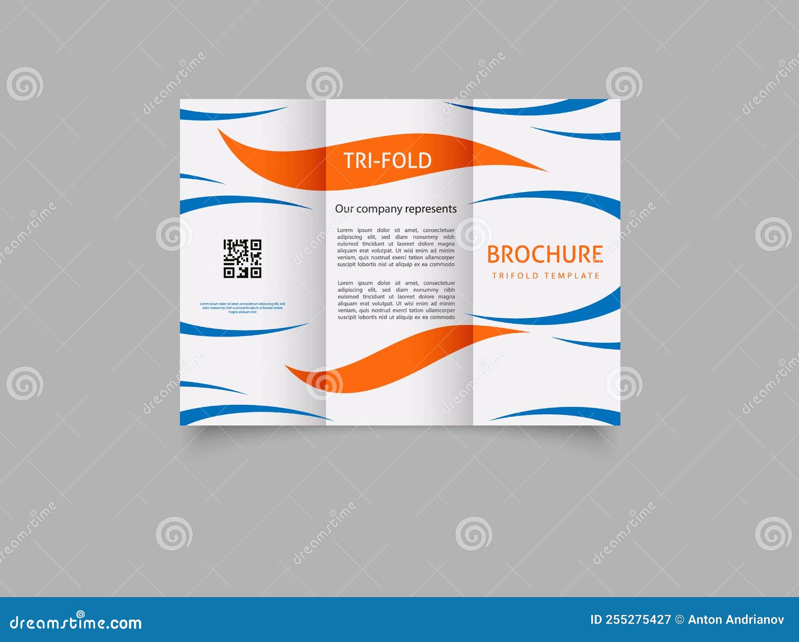 Modern Design Brochure Template Curved Stripes Stock Vector ... Modern Design Brochure Template Curved Stripes Stock Vector ...