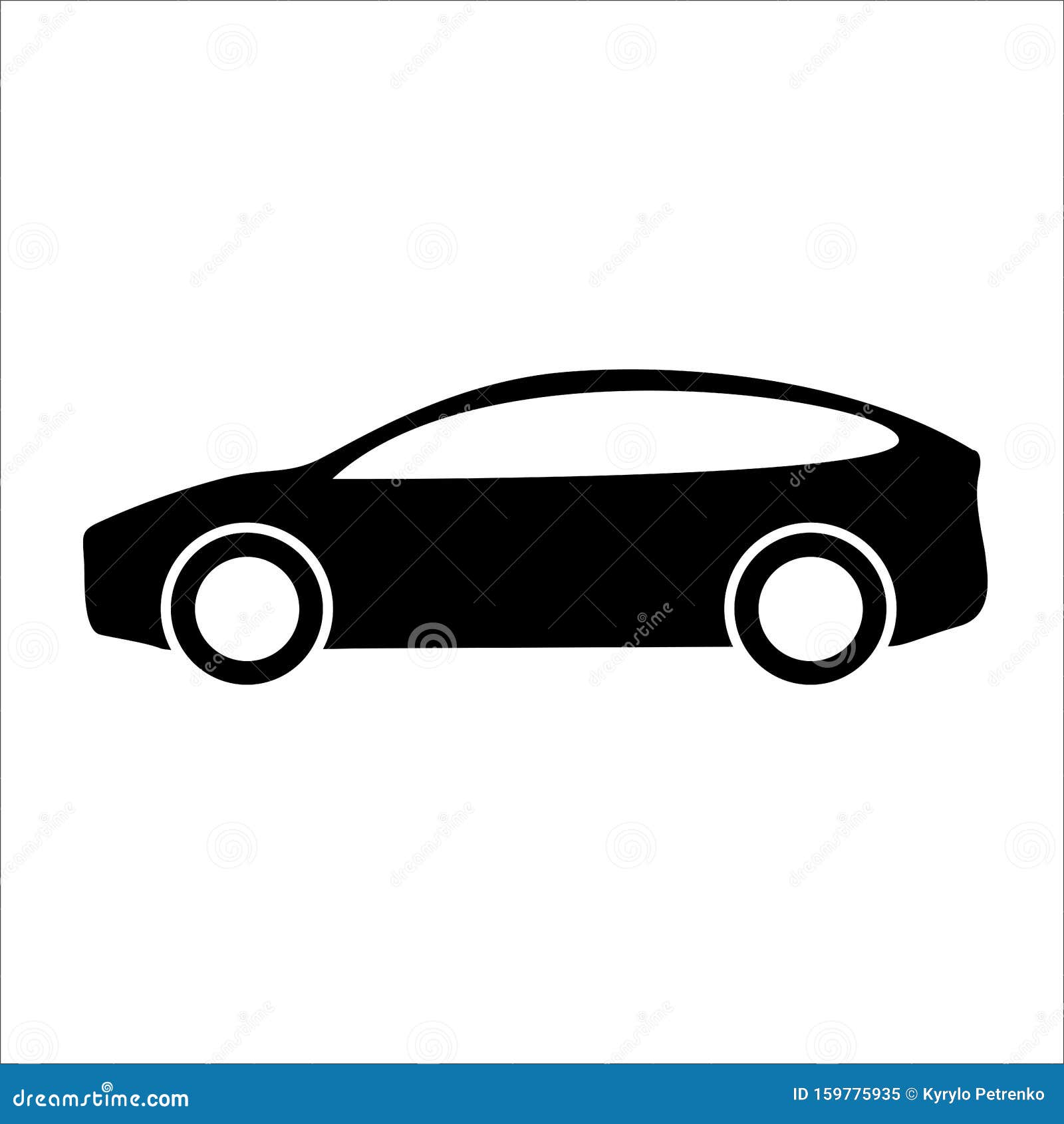 Modern Design Car Icon Electrically Driven Vector Stock Vector ...