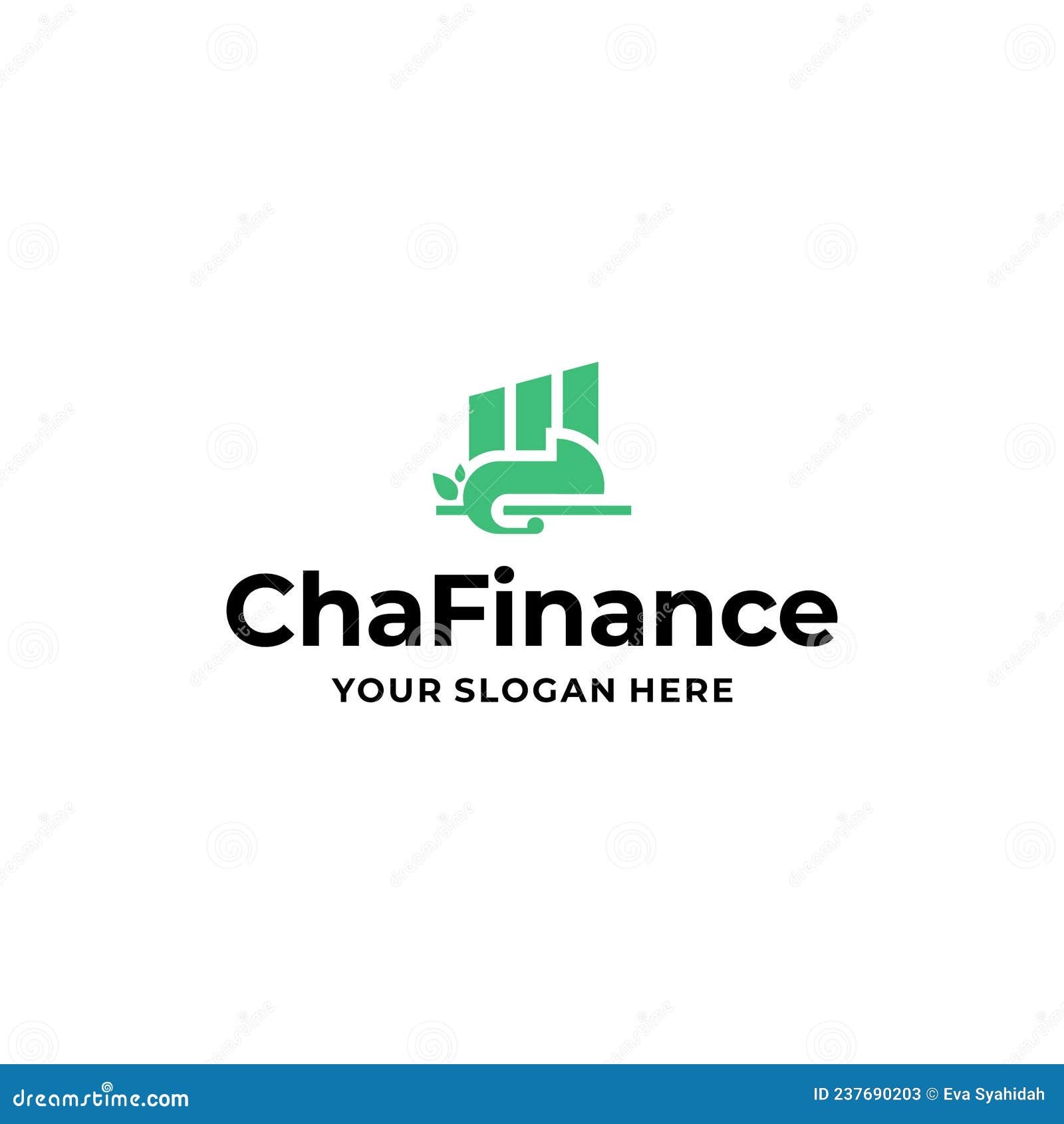 Modern Design CHA FINANCE Accounting Logo Design Stock Vector ...
