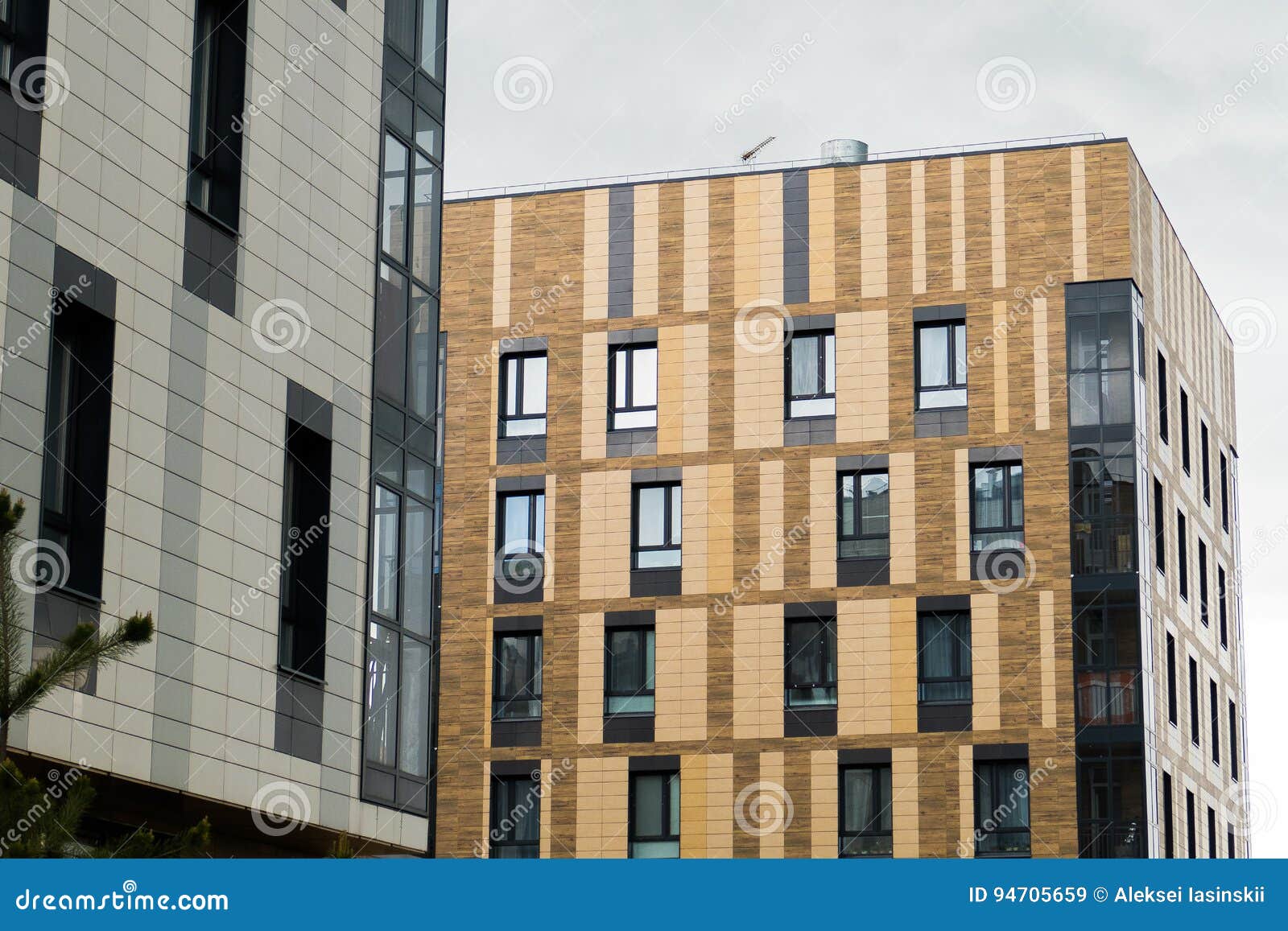 Modern Design City Apartment Building in the City Stock Image - Image ...