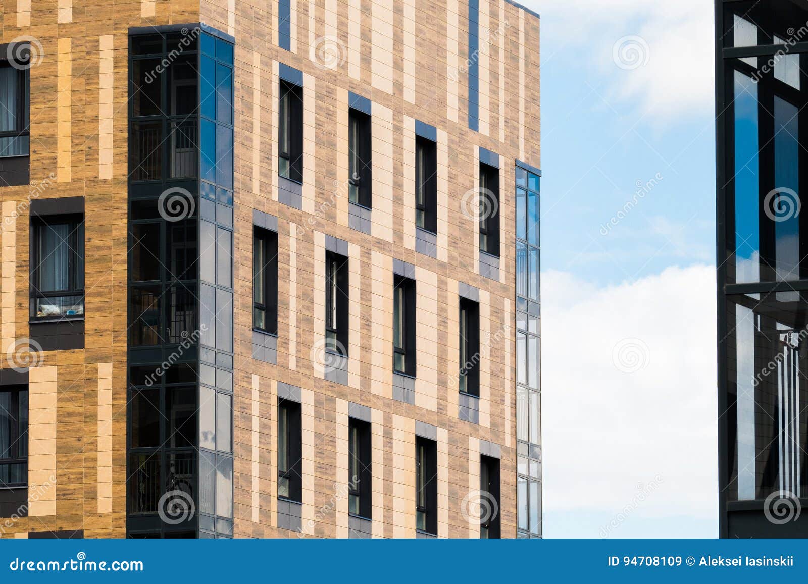 Modern Design City Apartment Building in the City Stock Image - Image ...