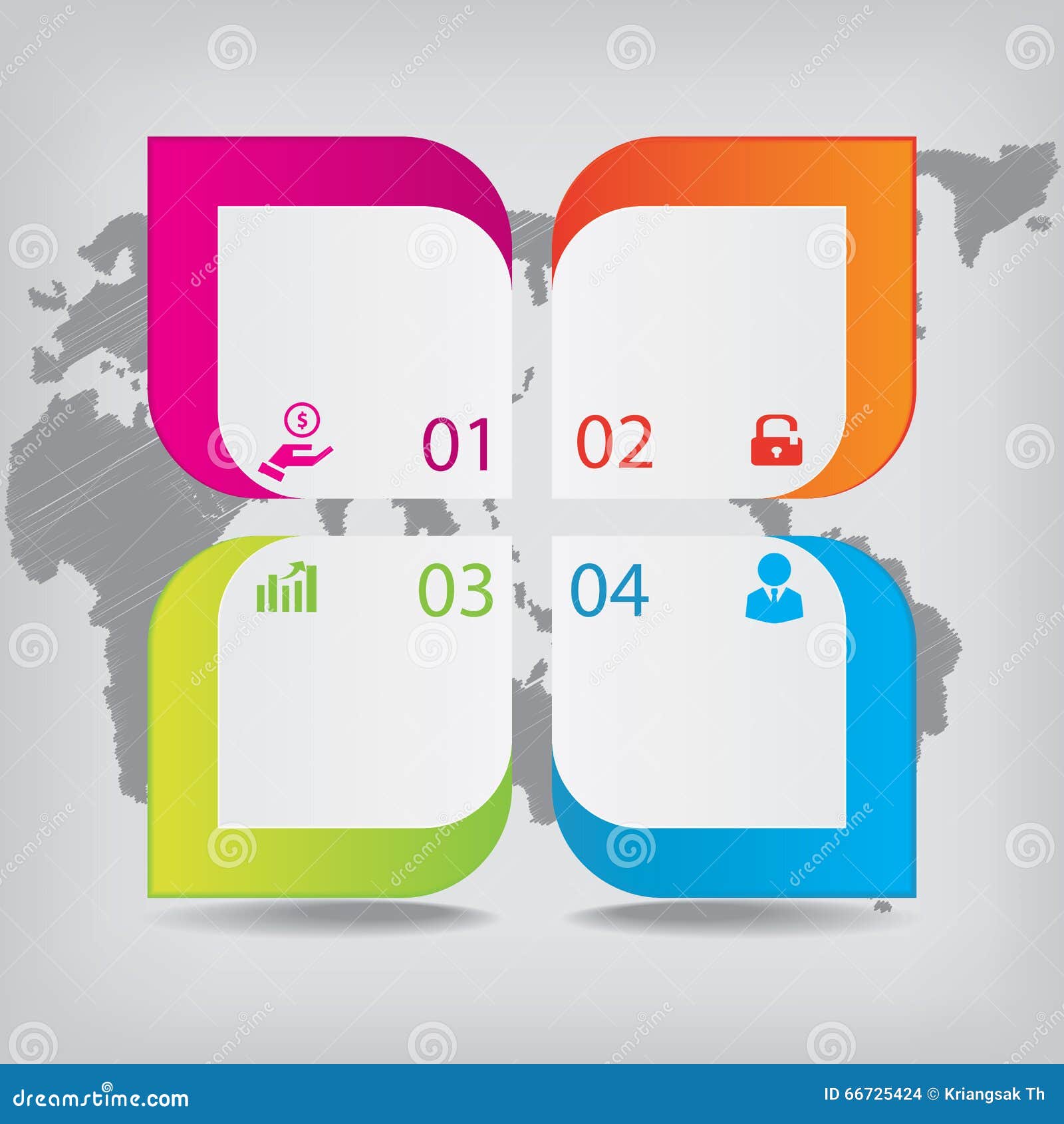 Modern Design Clean Number Banners with Business Concept Used for ...