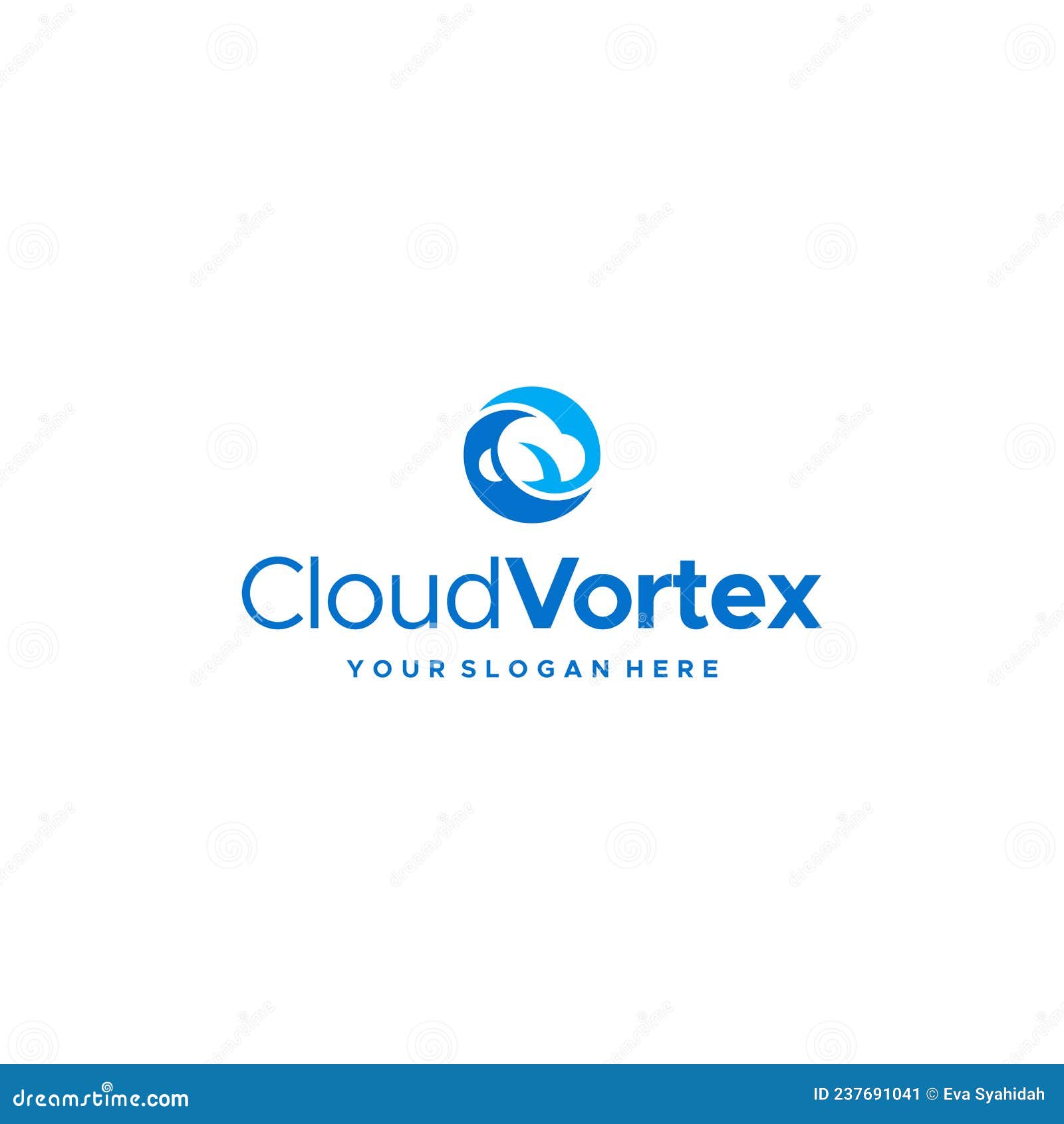 Modern Design CLOUD VORTEX Storm Light Logo Design Stock Vector ...