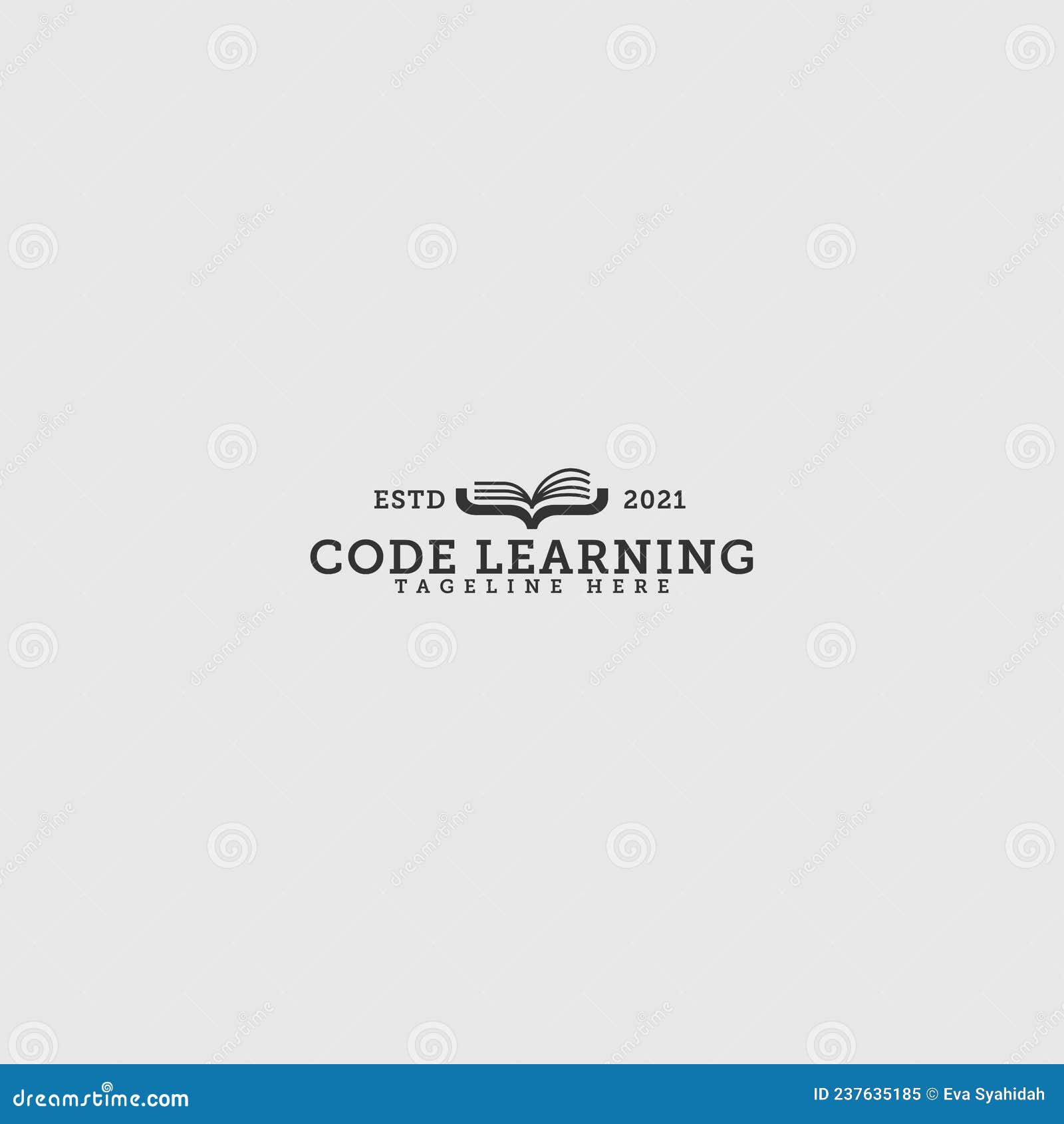 Modern Design CODE LEARNING Books Logo Design Stock Vector ...