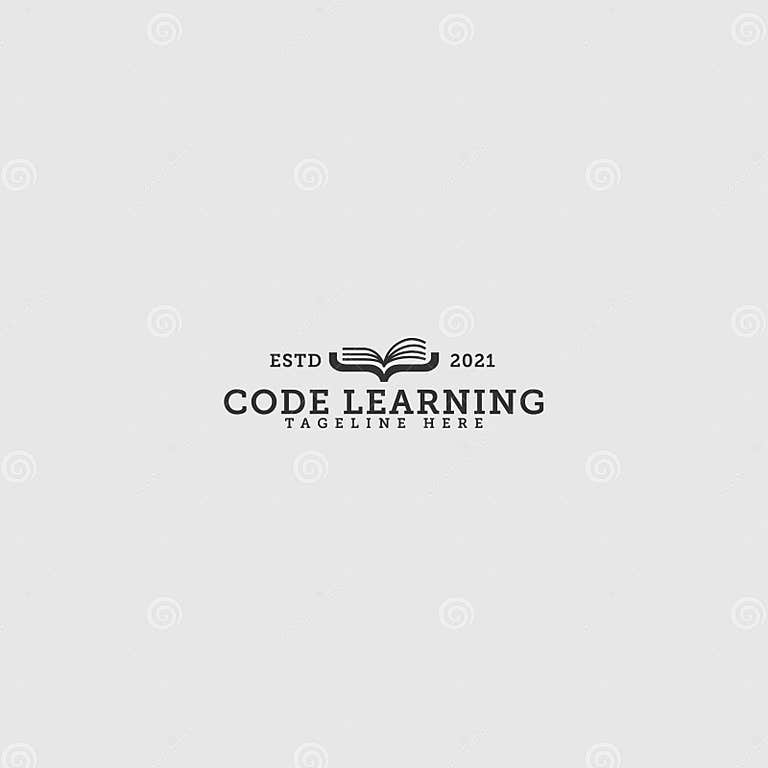 Modern Design CODE LEARNING Books Logo Design Stock Vector ...