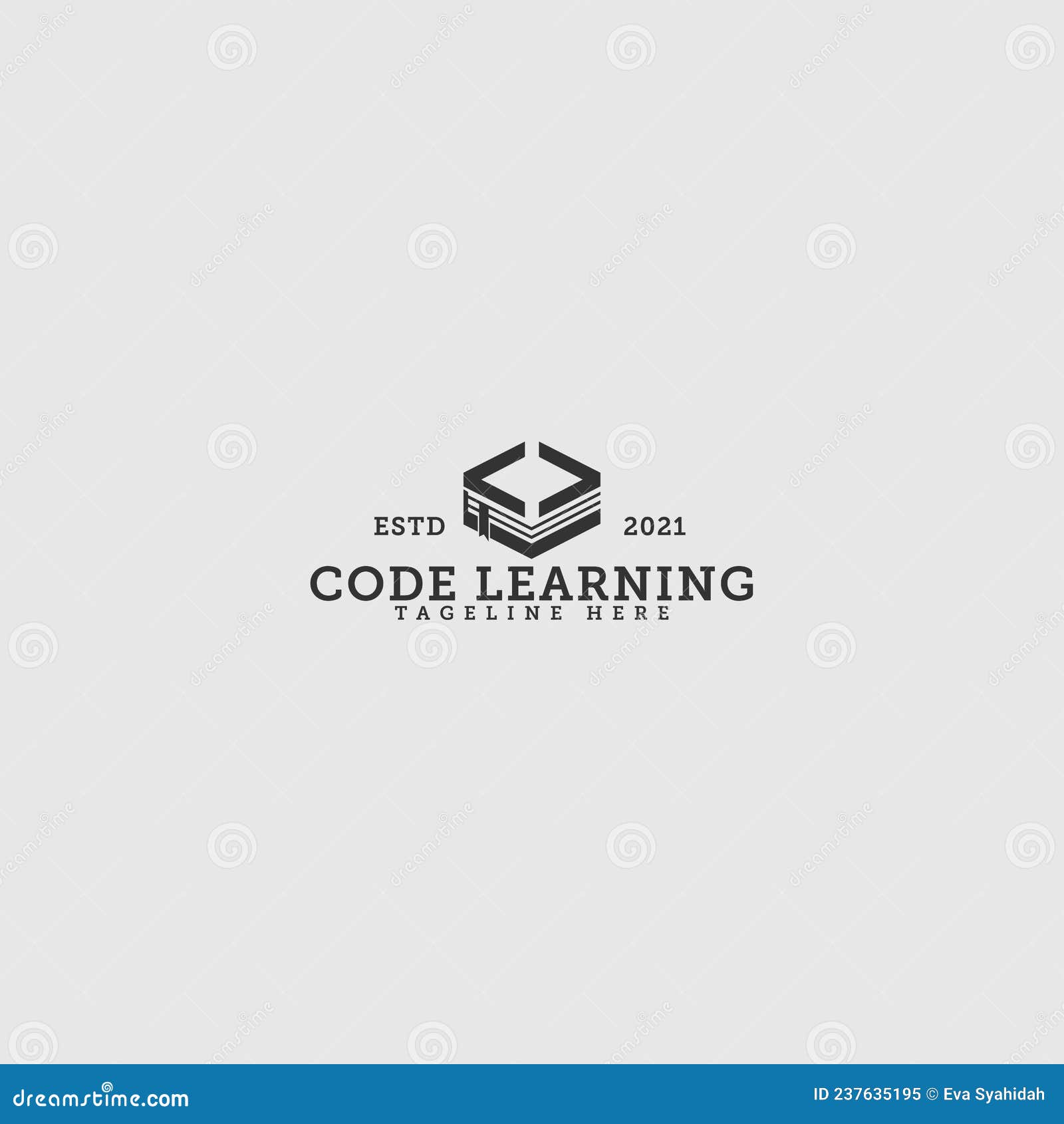 Modern Design CODE LEARNING Books Logo Design Stock Vector ...