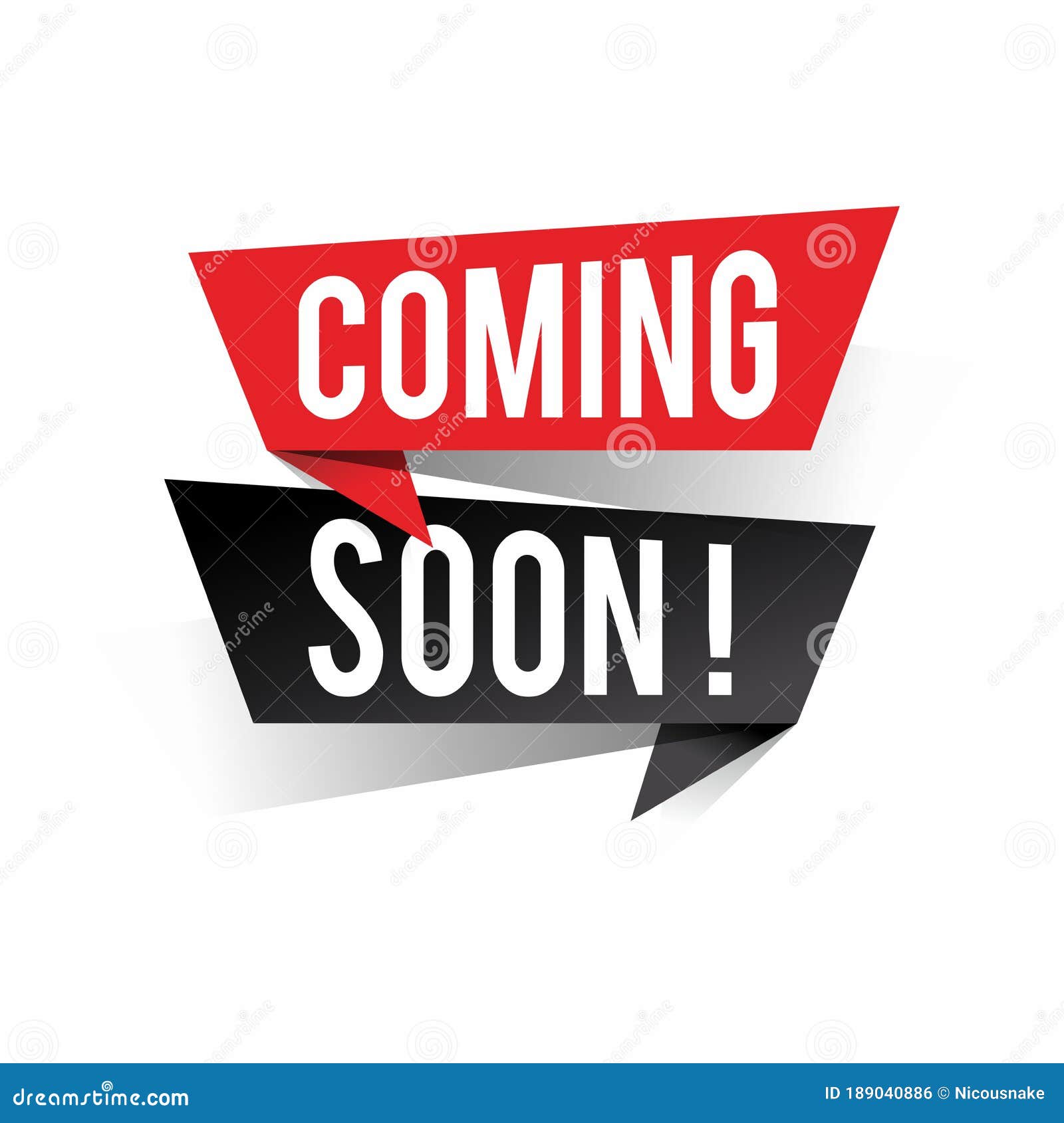 Modern Design Coming Soon Text on Speech Bubbles Concept Stock Vector ...
