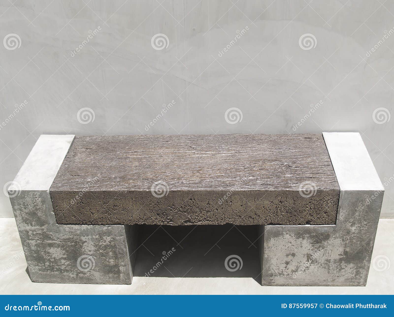 Modern Design Concrete Cement Chair Stock Image - Image of plank ...