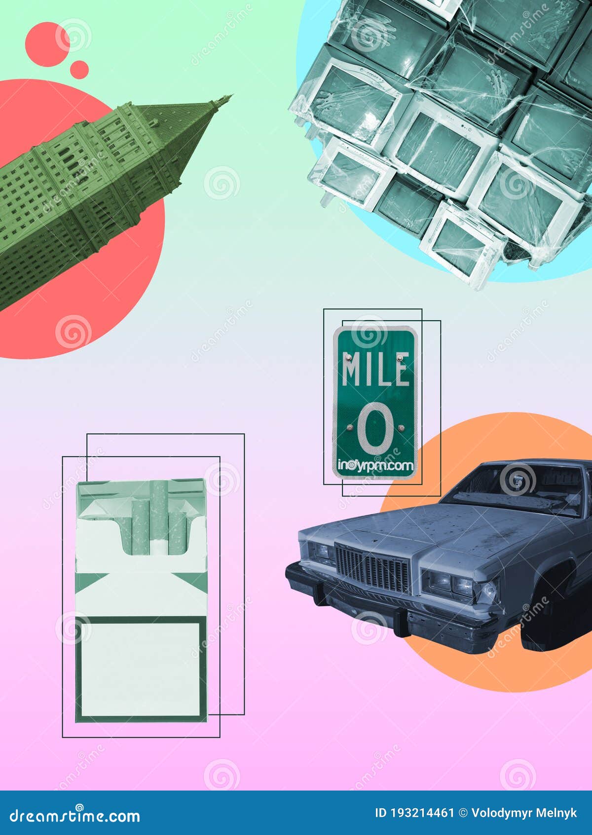 Modern Design. Contemporary Art Collage. Stock Image - Image of ...