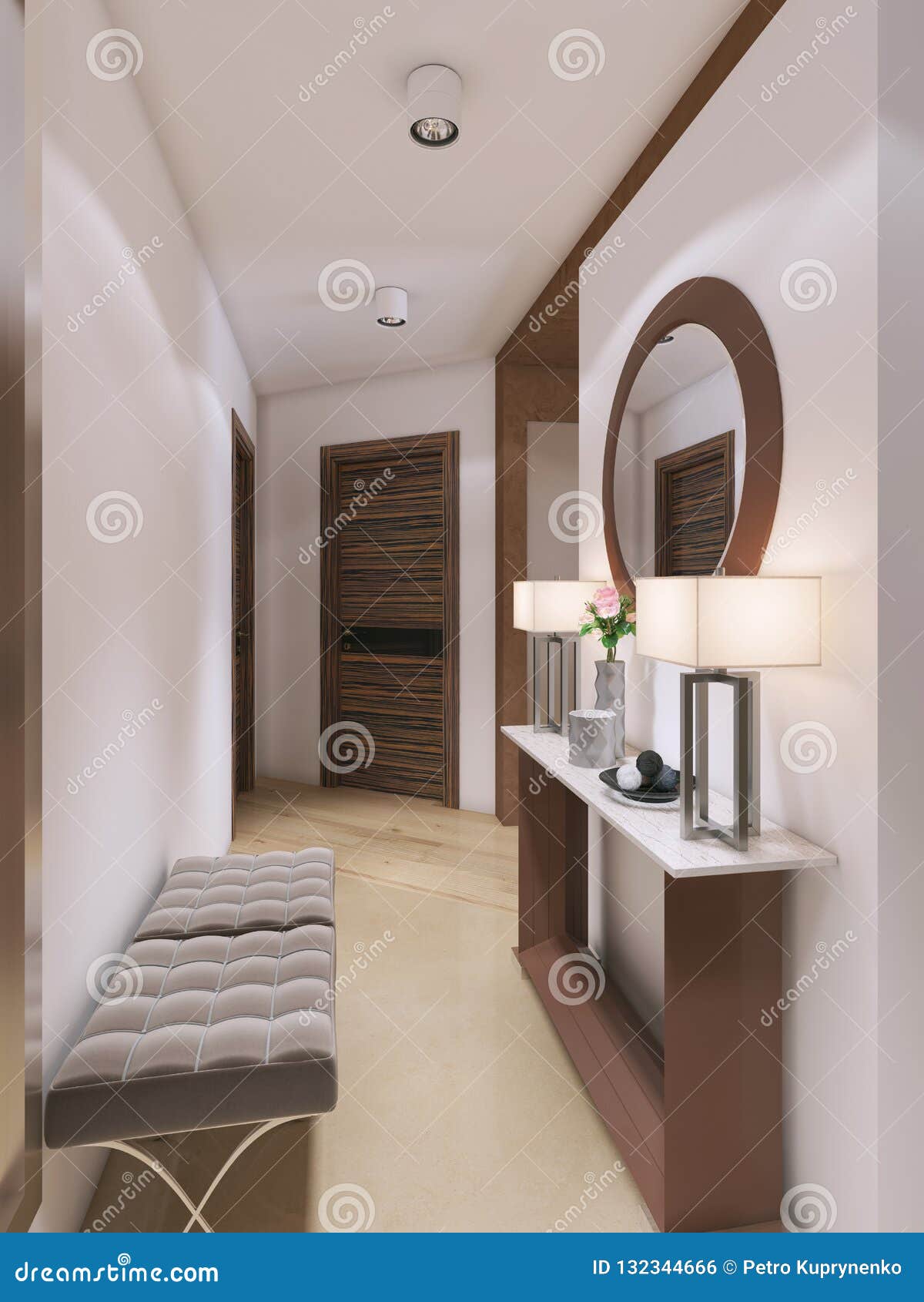 Design Of A Corridor With Arches. Beautiful Architecture. Royalty-Free ...