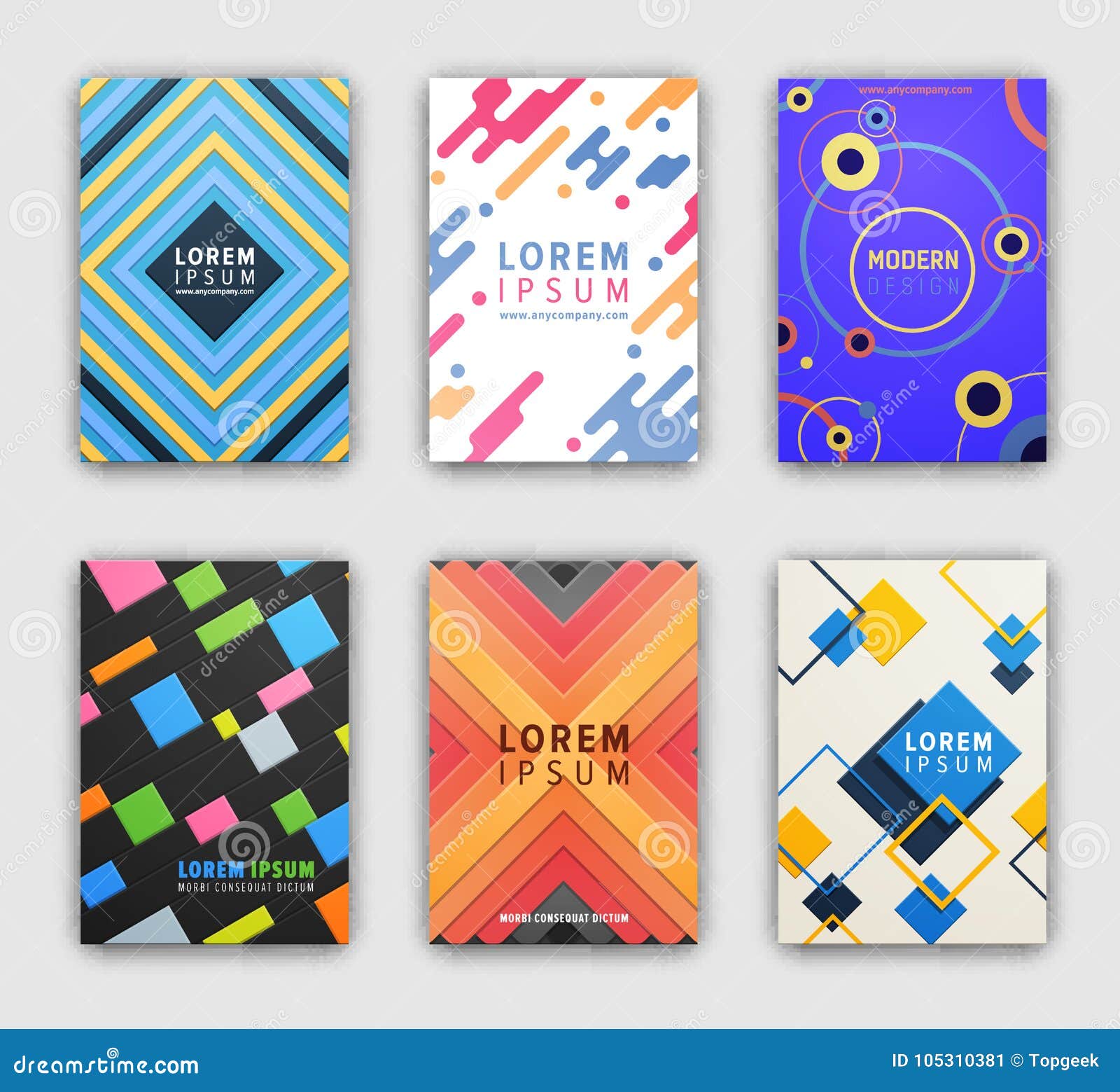 Modern Design Cover Collection Vector Illustration Stock Vector ...