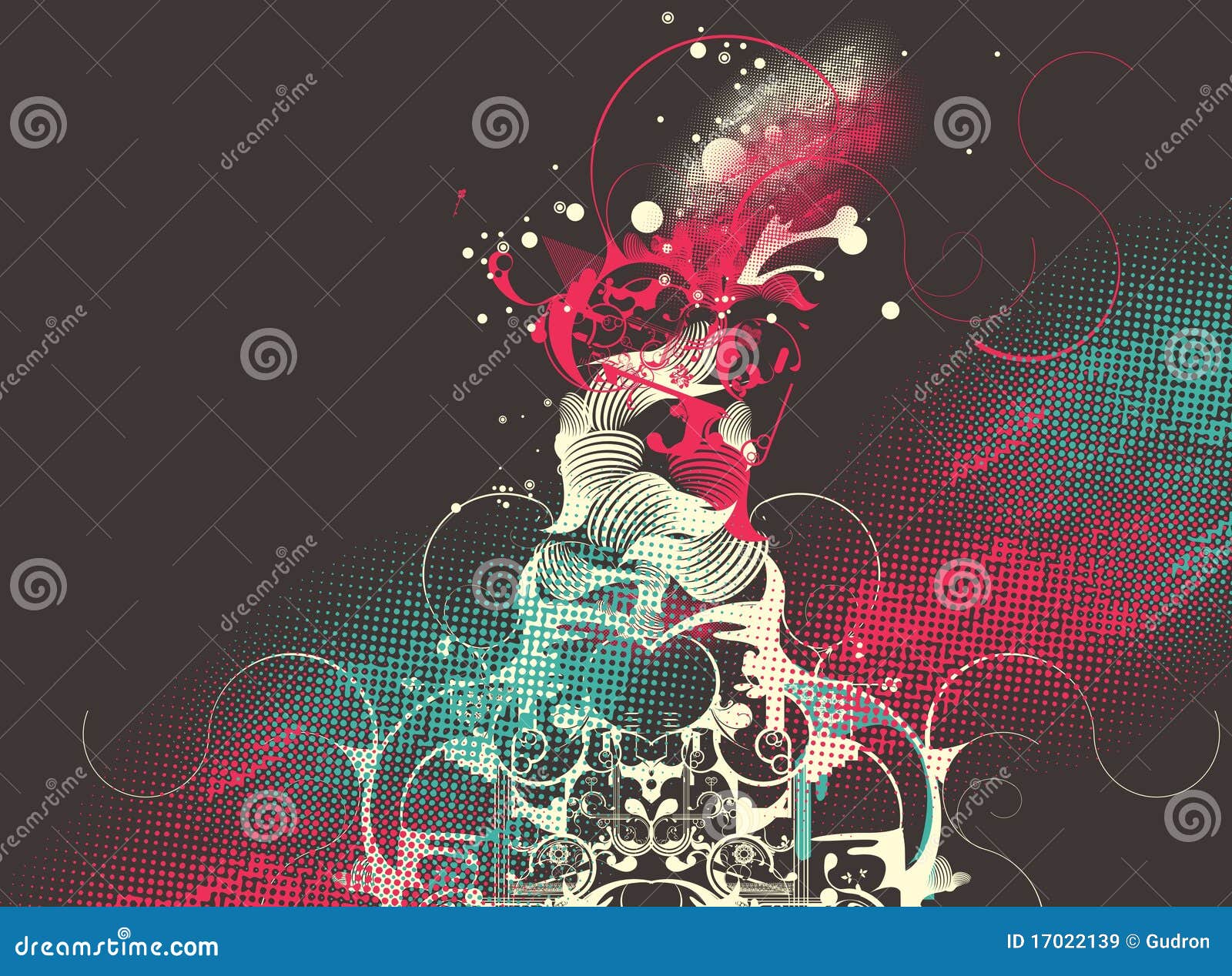 Modern Design with Curly Shapes Stock Vector - Illustration of ...