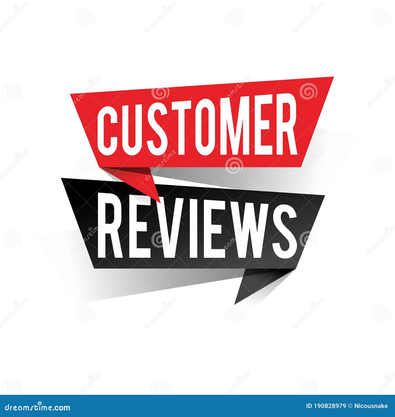 Modern Design Customer Reviews Text on Speech Bubbles Concept Stock ...