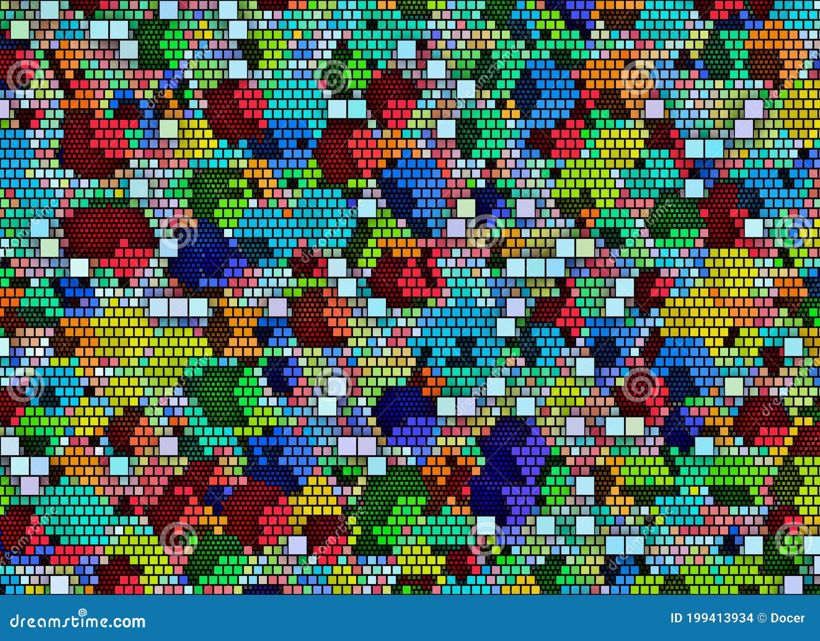 Modern Design from Different Colorful Pixels Stock Illustration ...