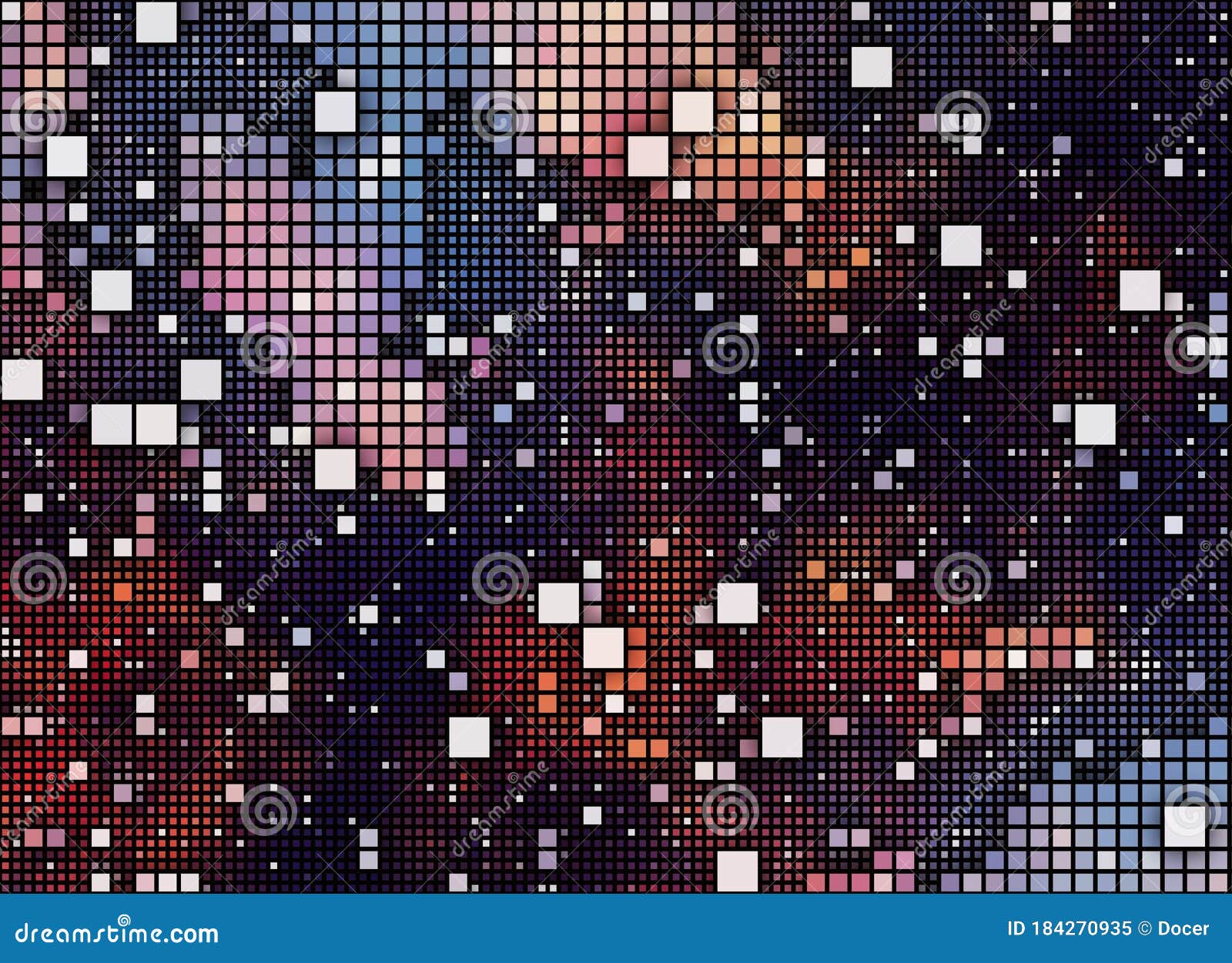 Modern Design from Different Flying Squares Stock Illustration ...