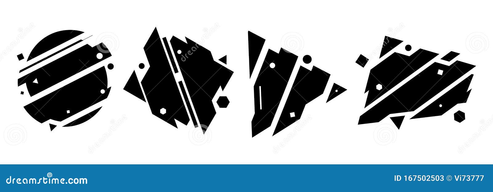 Modern Design Elements Set. Abstract Futuristic Vector Shapes. Stock ...