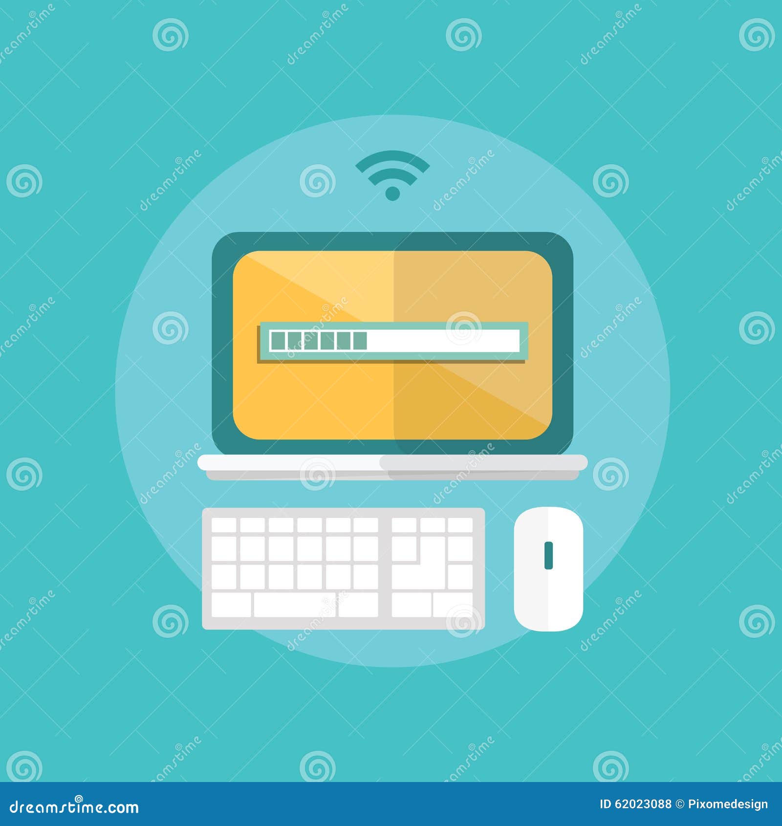 Modern Design Flat Character Computer Technology Vector Illustration ...