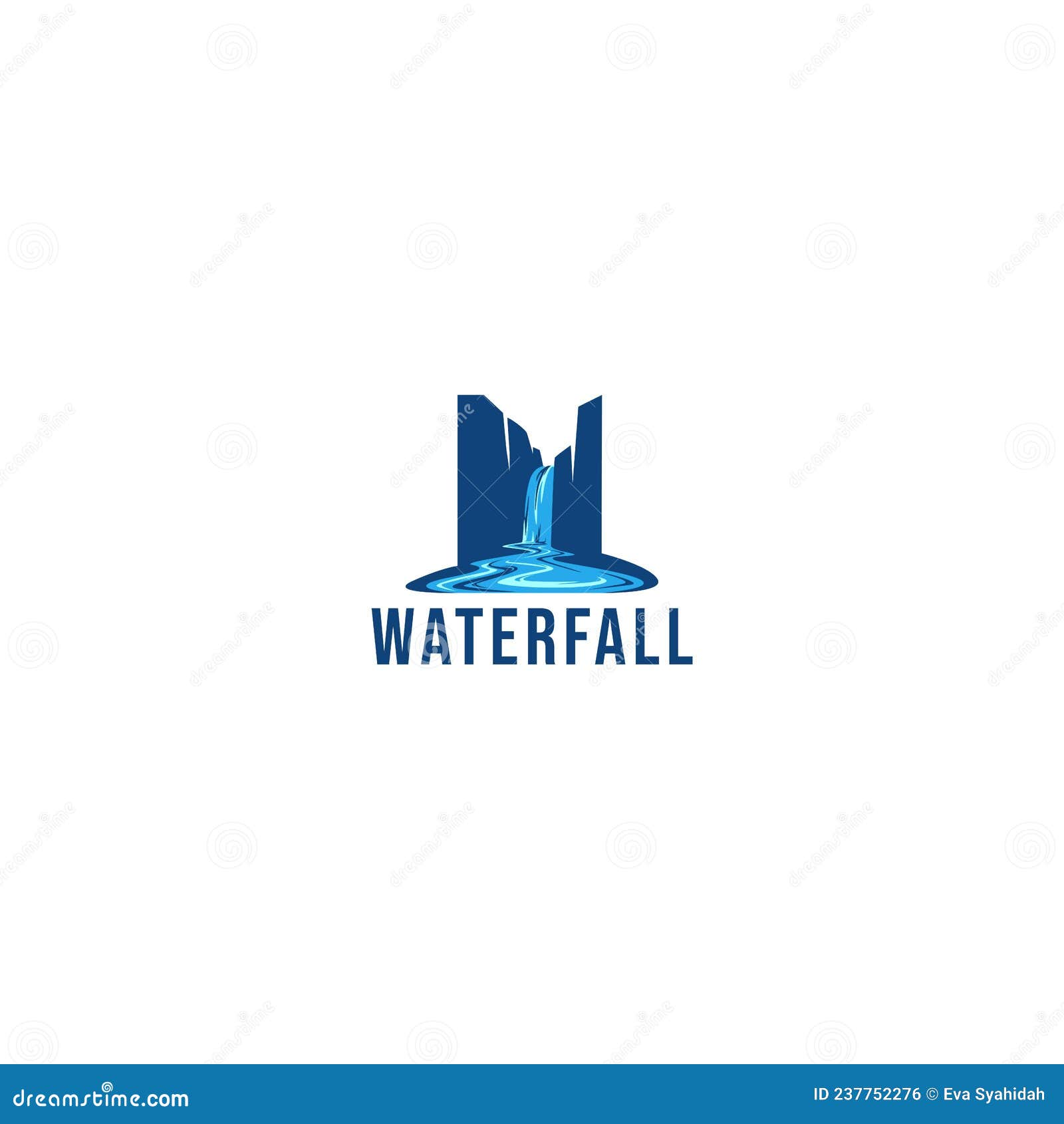 Modern Design Flat Colorful Waterfall Logo Design Stock Vector ...