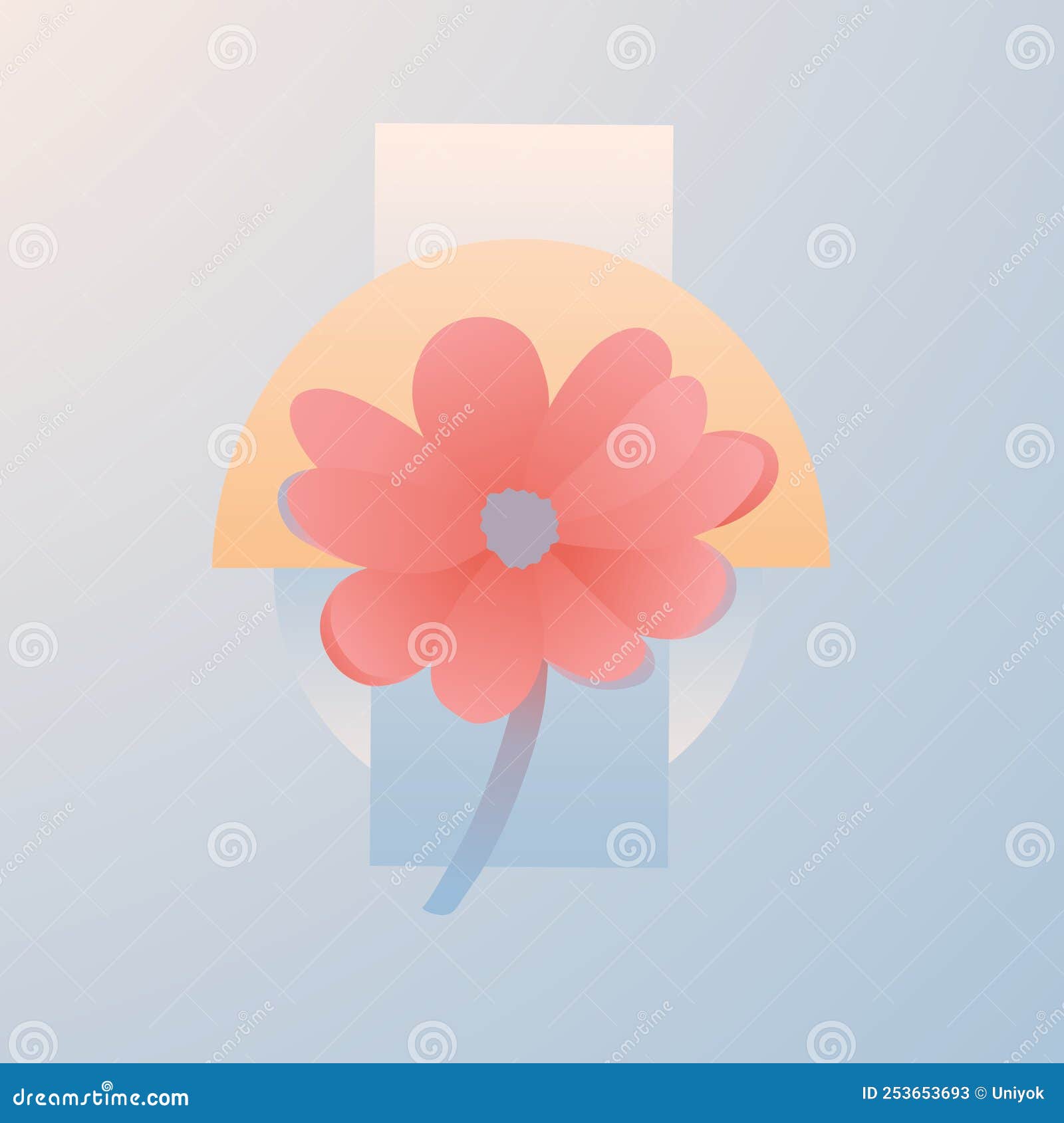 Modern Design Flower Composition. Abstract Shape Stock Vector ...