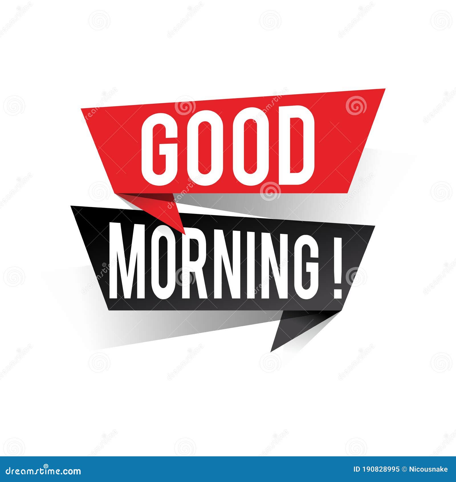 Modern Design Good Morning Text on Speech Bubbles Concept Stock ...