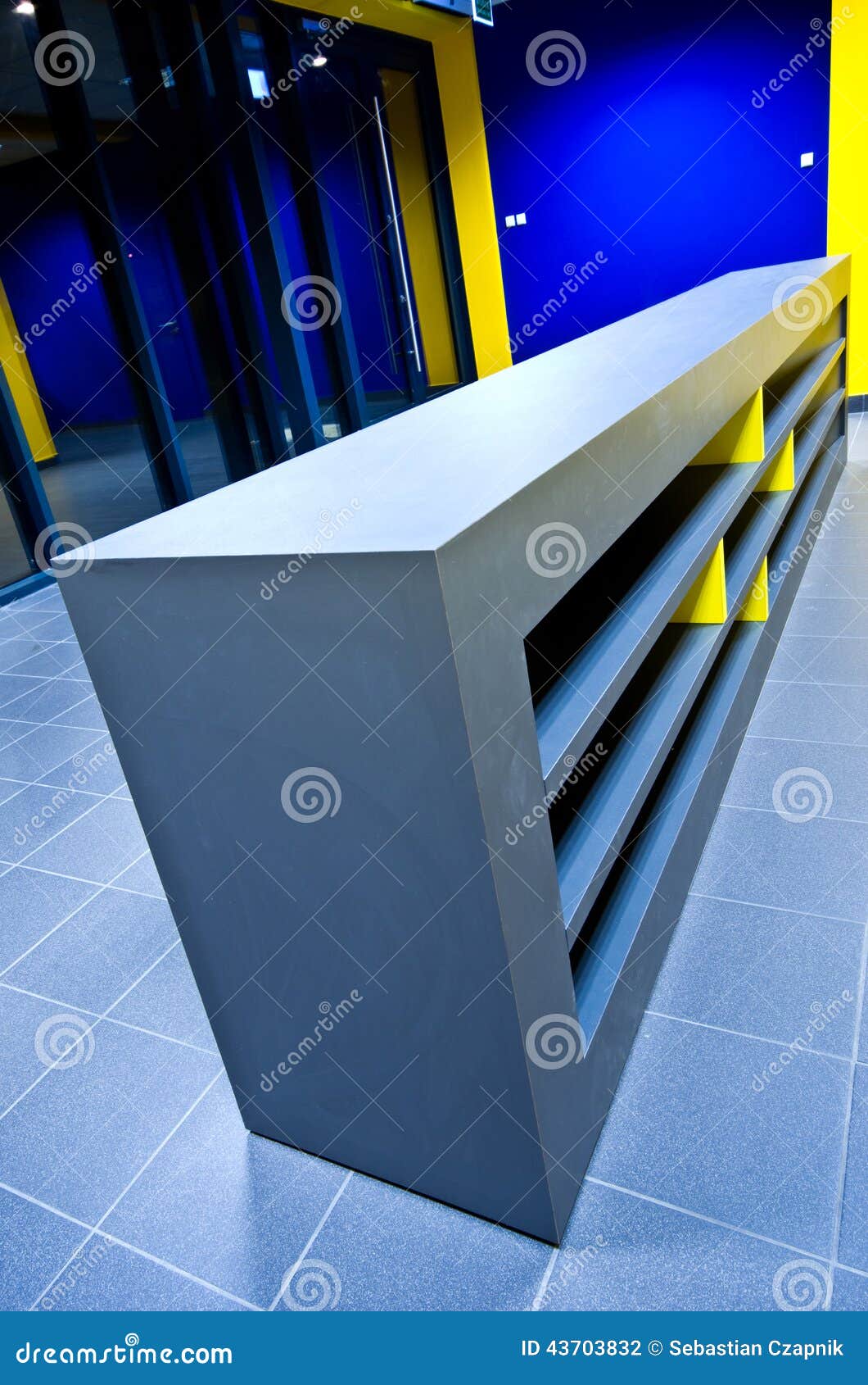 Modern design gym counter stock photo. Image of table - 43703832